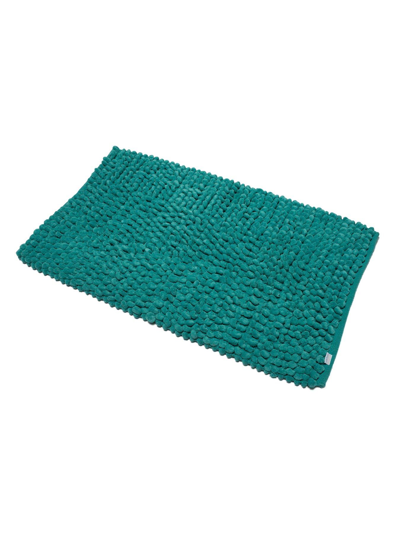 Croydex Chevron Shower Curtain and Bathmat Set Aqua Very Ireland