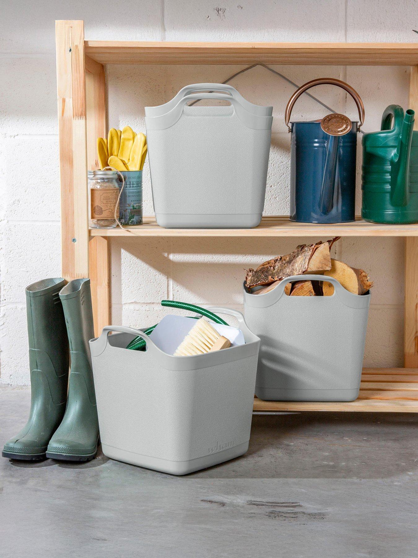 Wham Set of 4 Flexi Storage Tubs - Grey | Very Ireland
