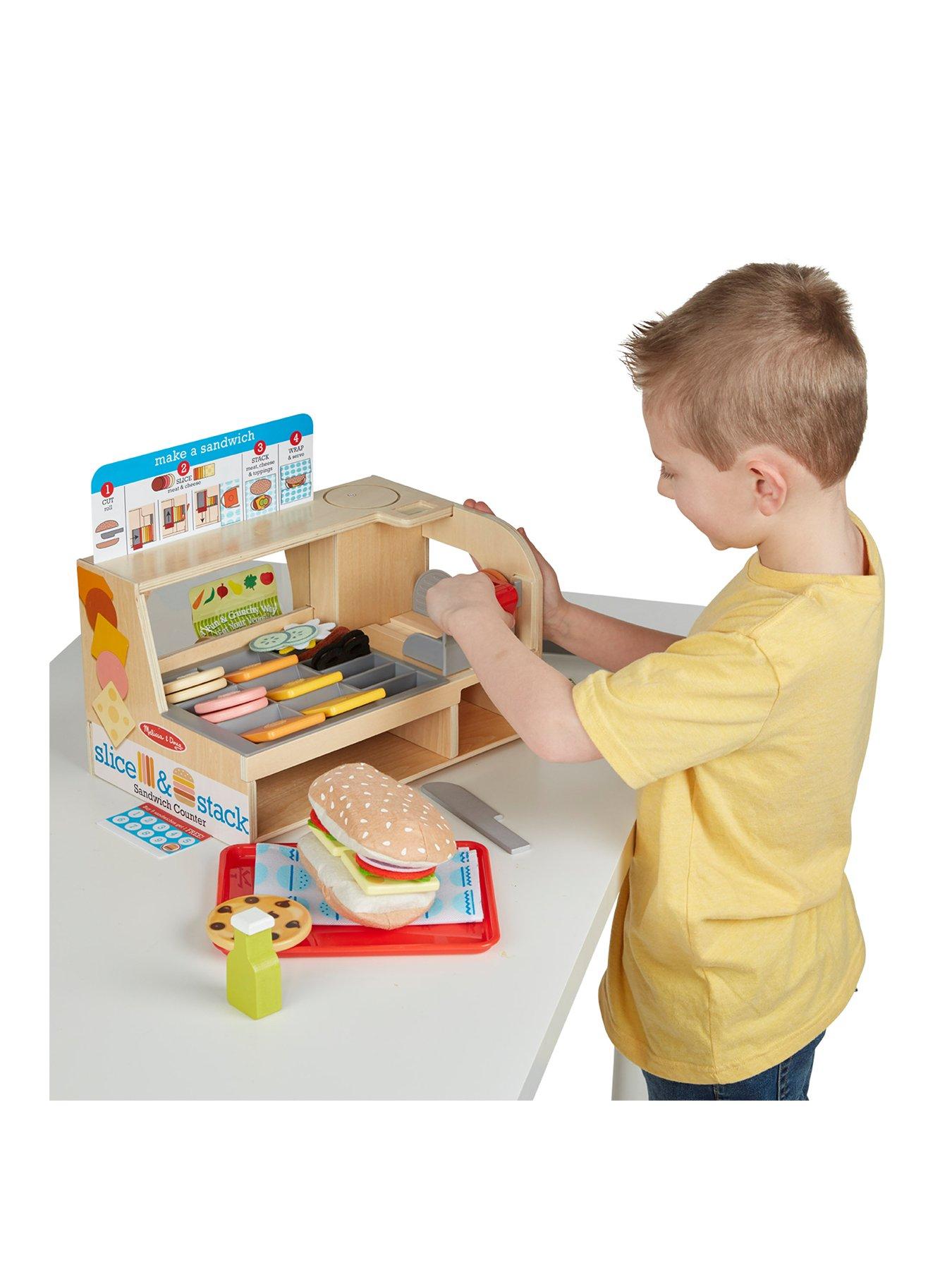 Melissa & Doug Wooden Slice & Stack Sandwich Counter Playset | Very Ireland