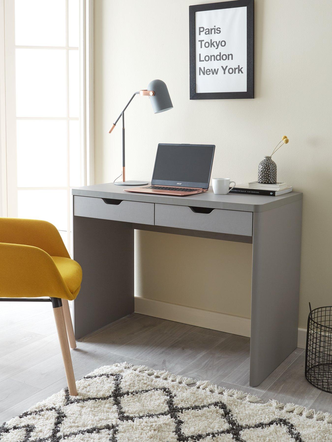 Very Home Aspen Desk - Grey Oak Effect | Very Ireland
