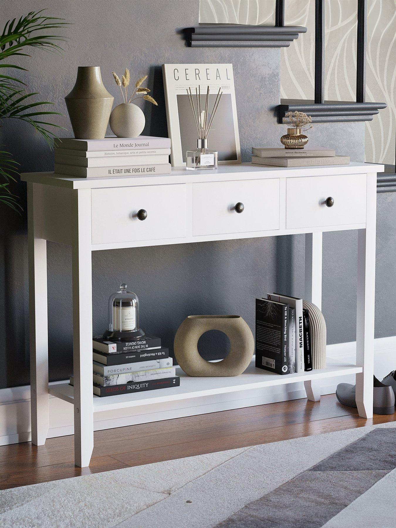 Console table with shelves store