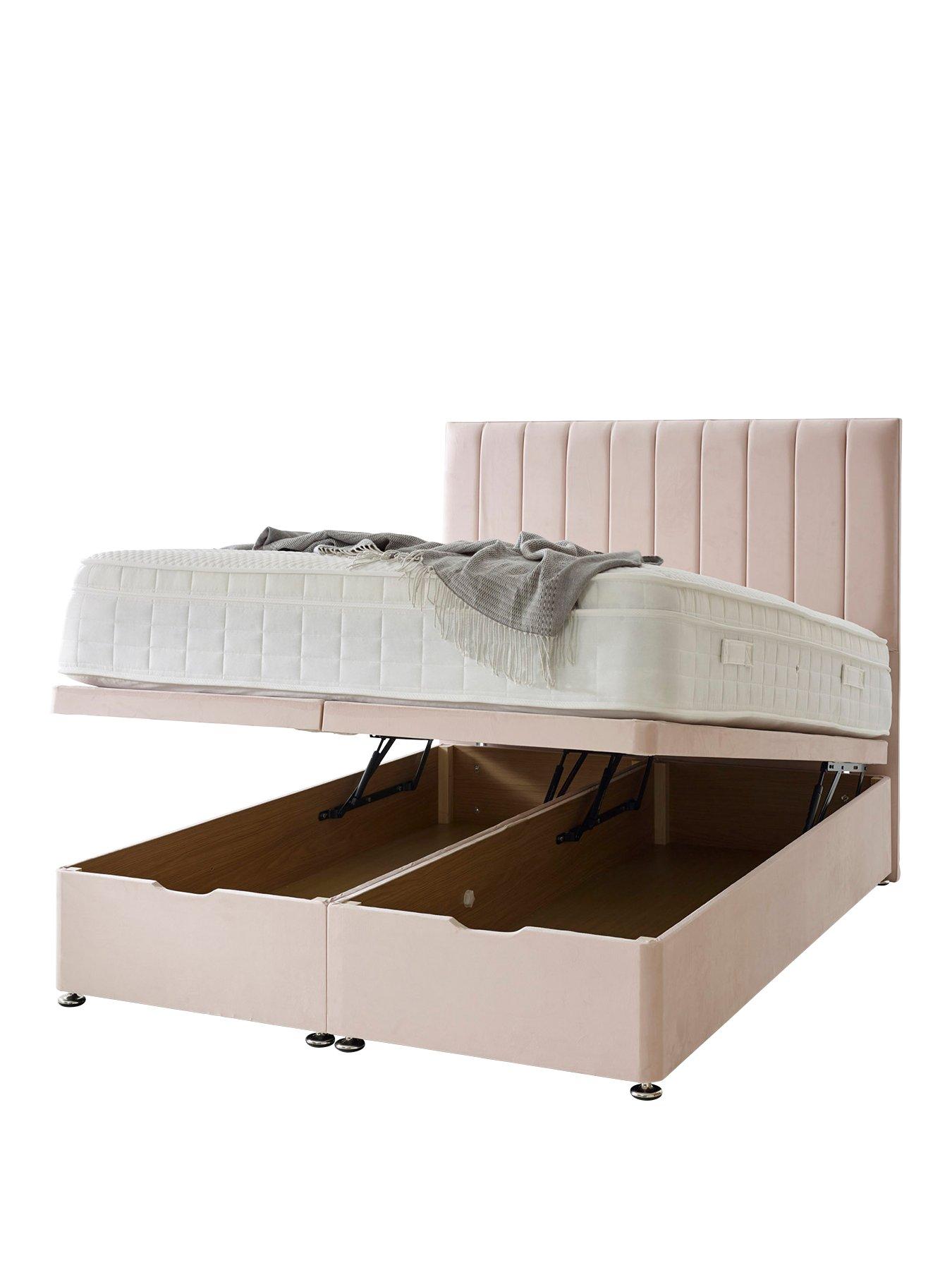 Liberty 1000 Pocket Memory Mattress and Upholstered Ottoman Divan Base Bed Set Headboard sold separately FSC Certified