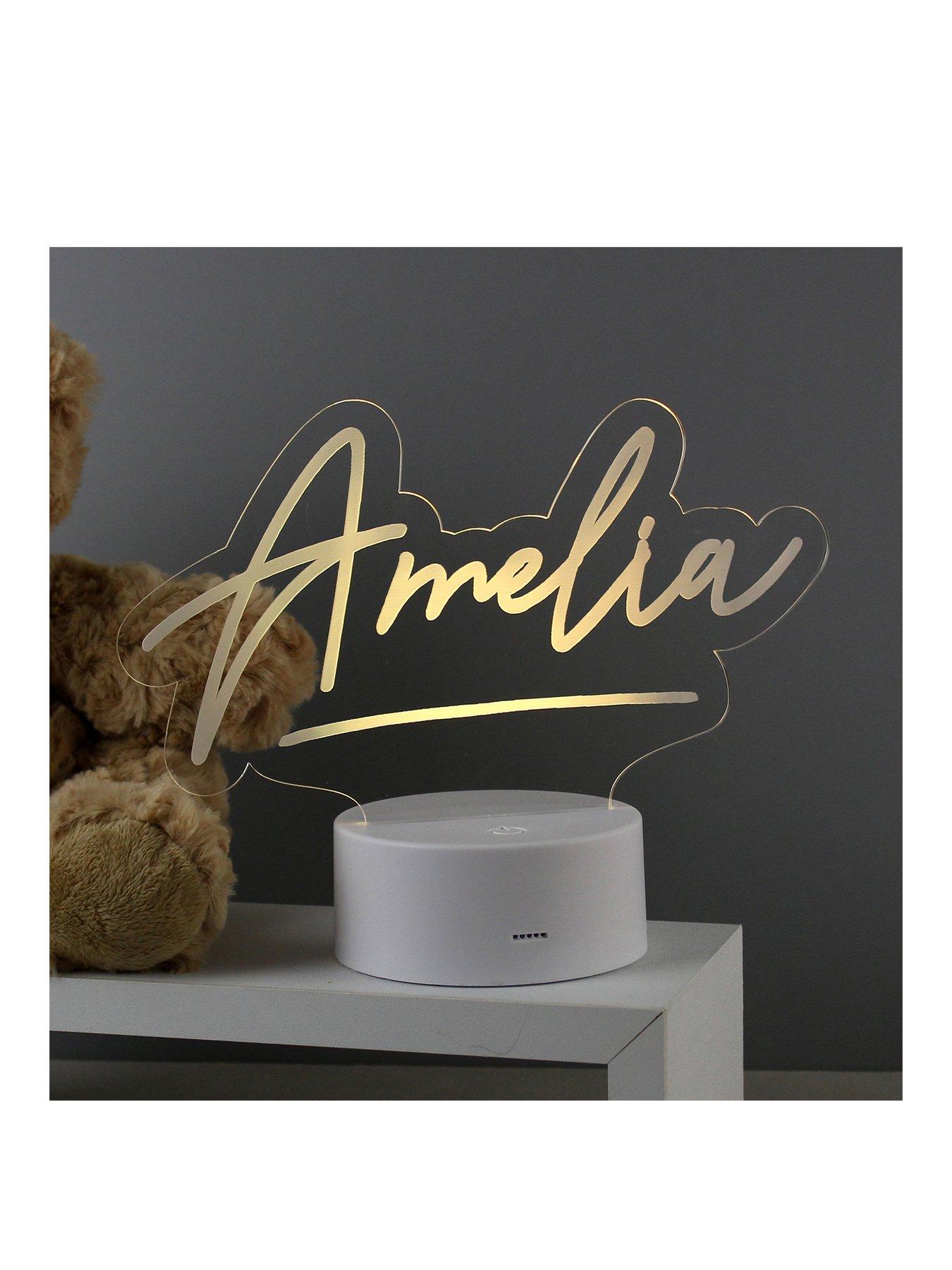 The Personalised Memento Company Personalised Free Text LED Colour ...