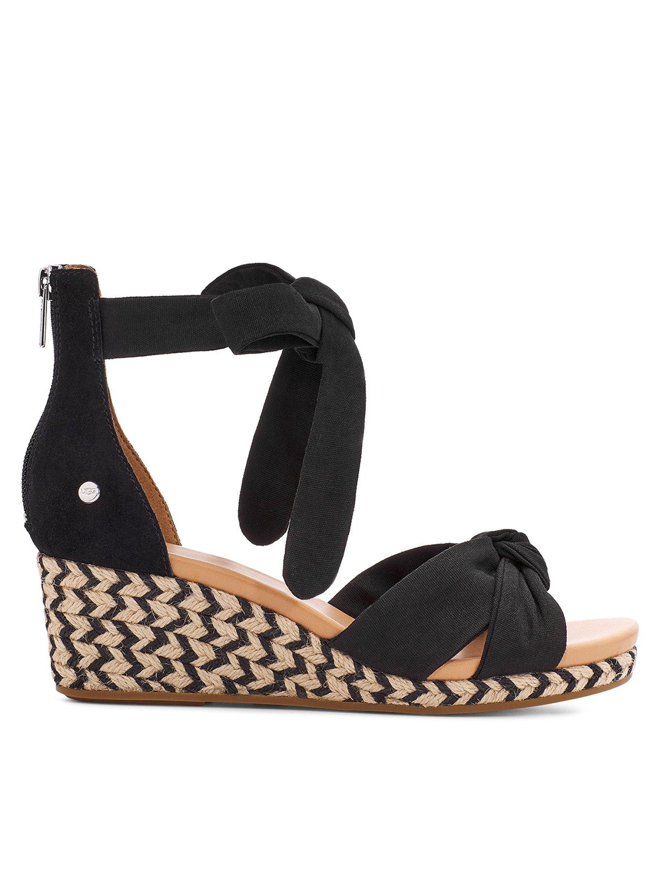 UGG Ugg Yarrow Wedge Sandals - Black | Very Ireland
