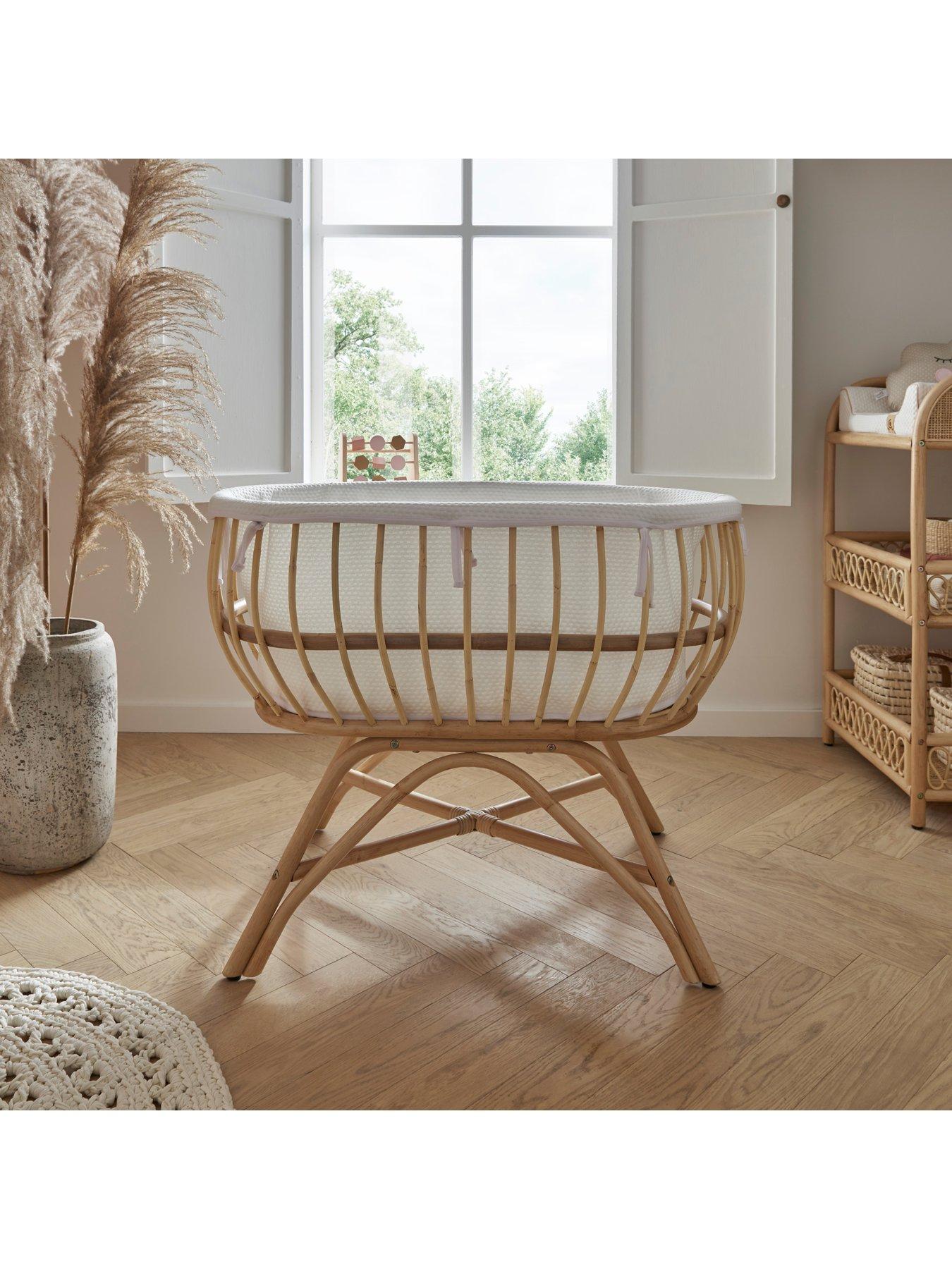 CuddleCo Aria Crib - Rattan | Very Ireland