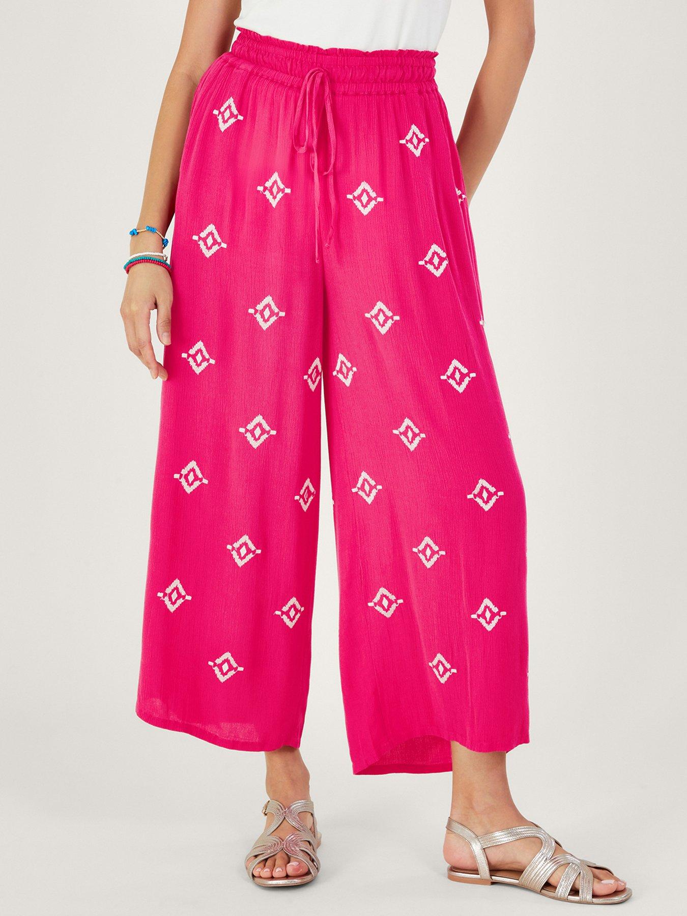 Monsoon Embroidered Motif Trouser - Pink | Very Ireland