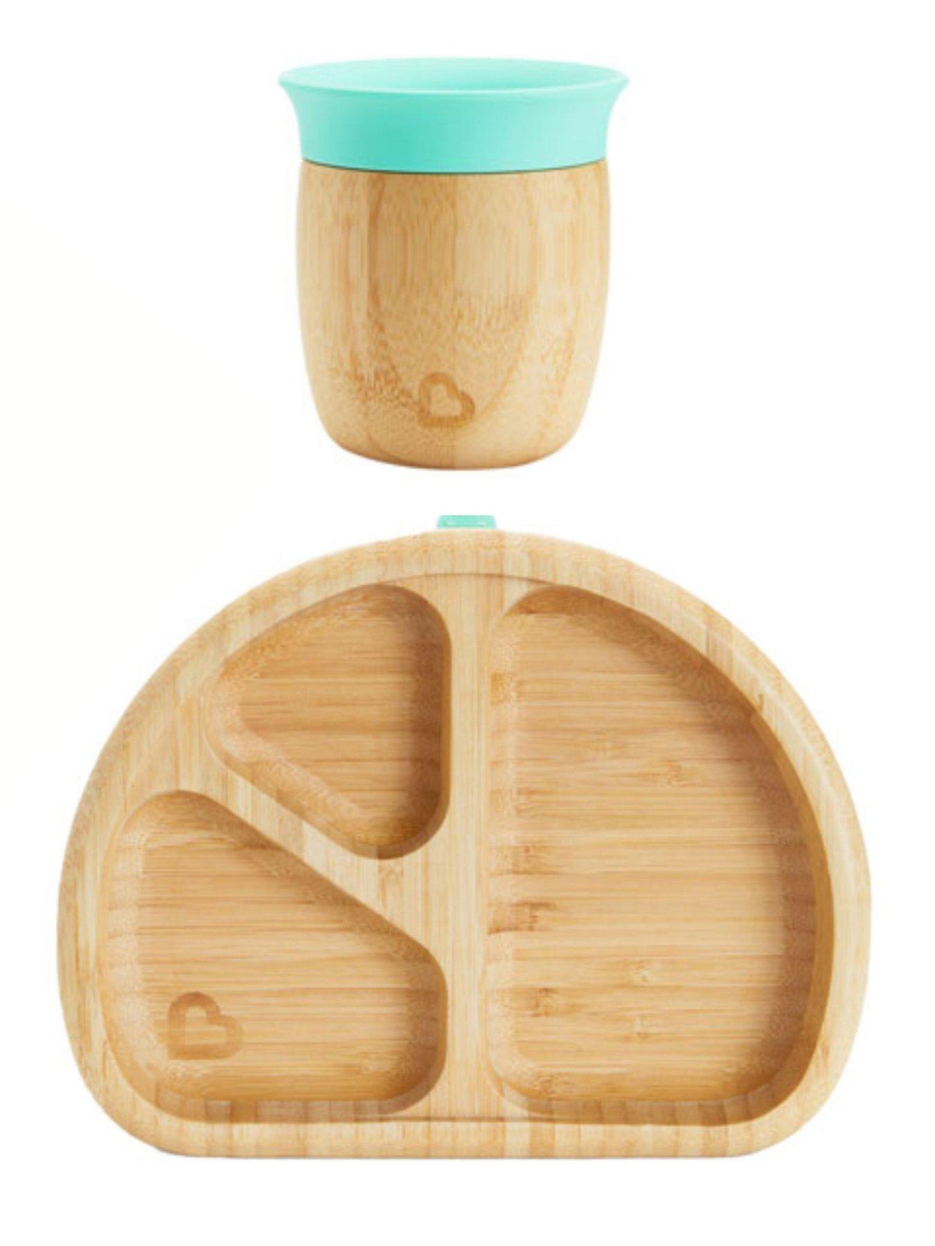 Munchkin Bambou Divided Suction Plate and Cup Set - Natural | Very Ireland