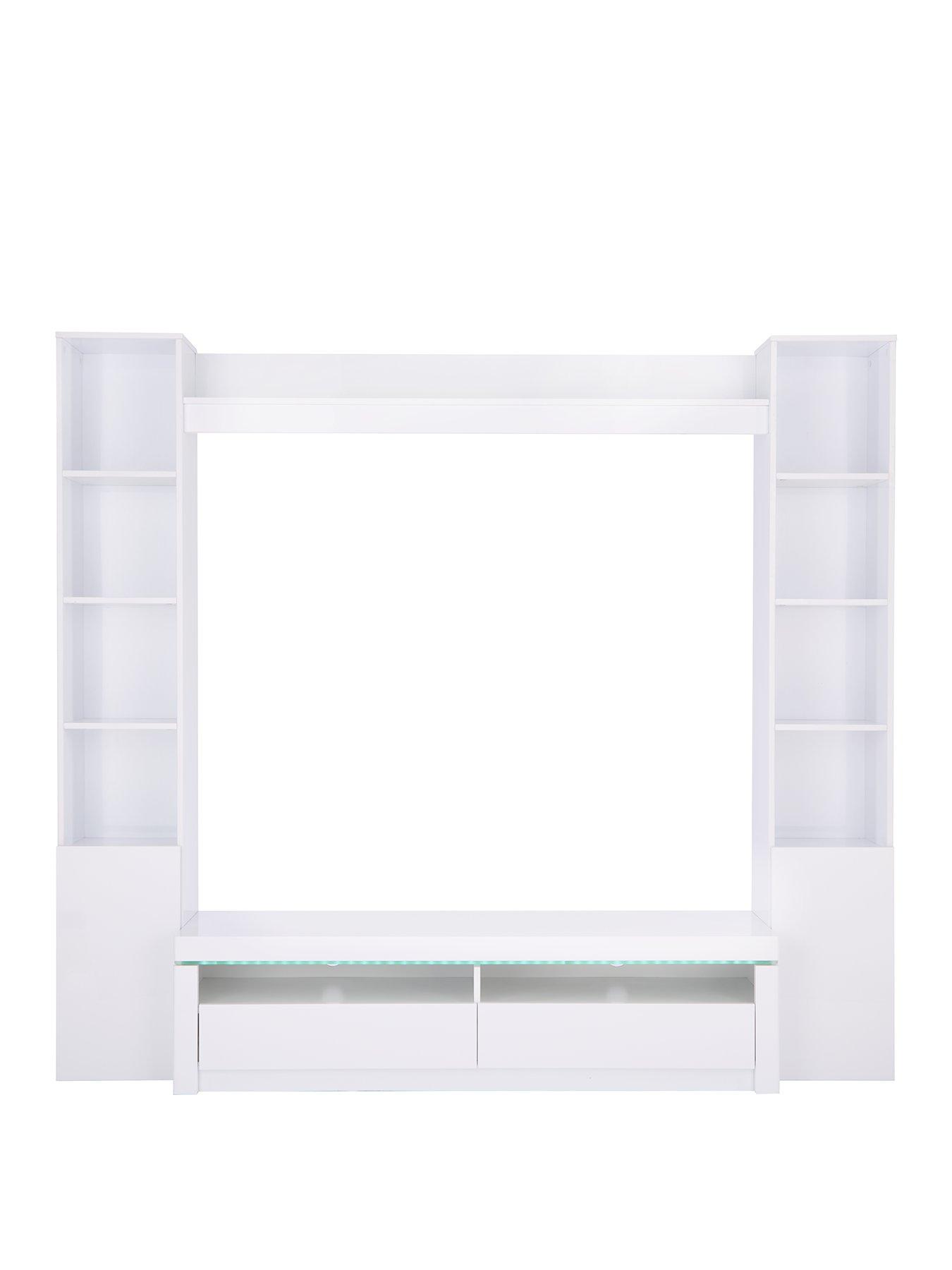 Very Home Atlantic High Gloss TV Unit with LED Light (fits up to 65 ...