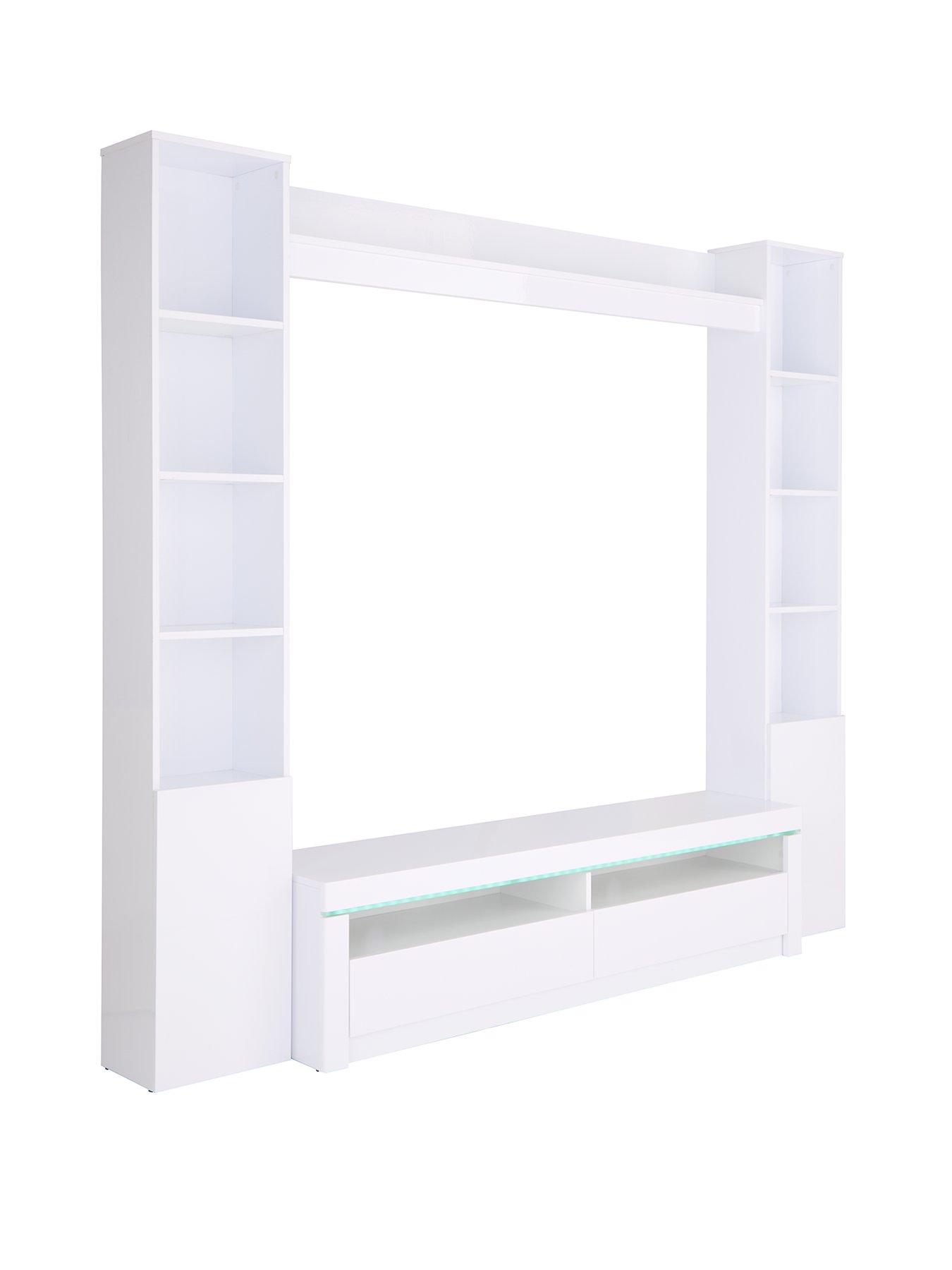 Very Home Atlantic High Gloss TV Unit with LED Light (fits up to 65 ...