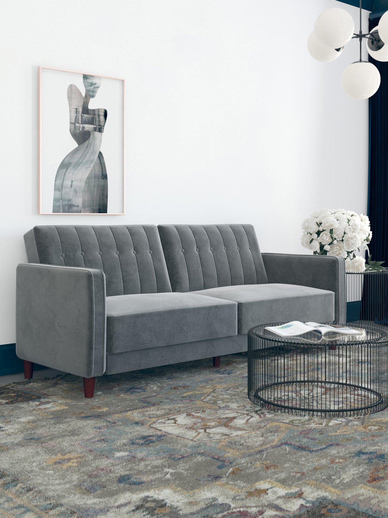 Dorel Home Pin Tufted Transitional Velvet Sofa Bed | Very Ireland