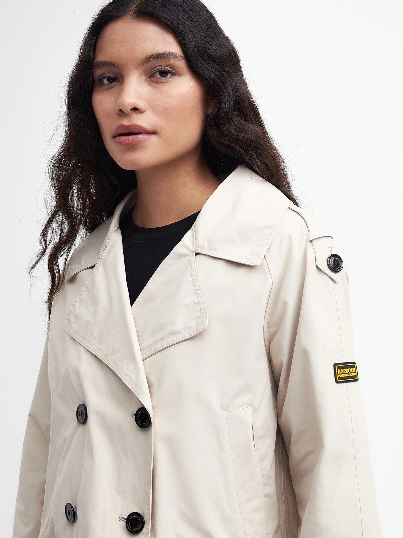 White barbour coat store