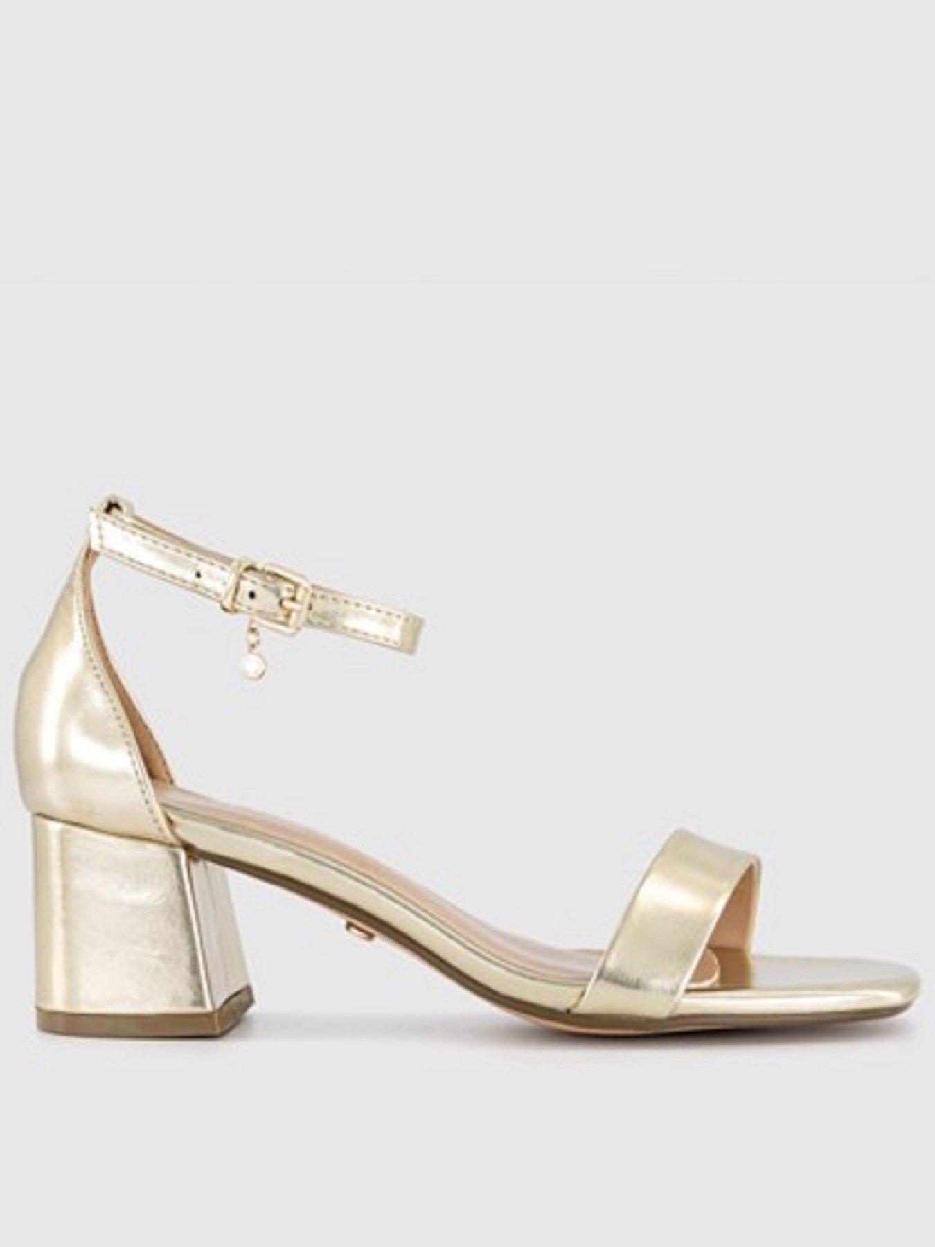 OFFICE Malaya Metallic Two Part Round Toe Sandal - Gold | Very Ireland