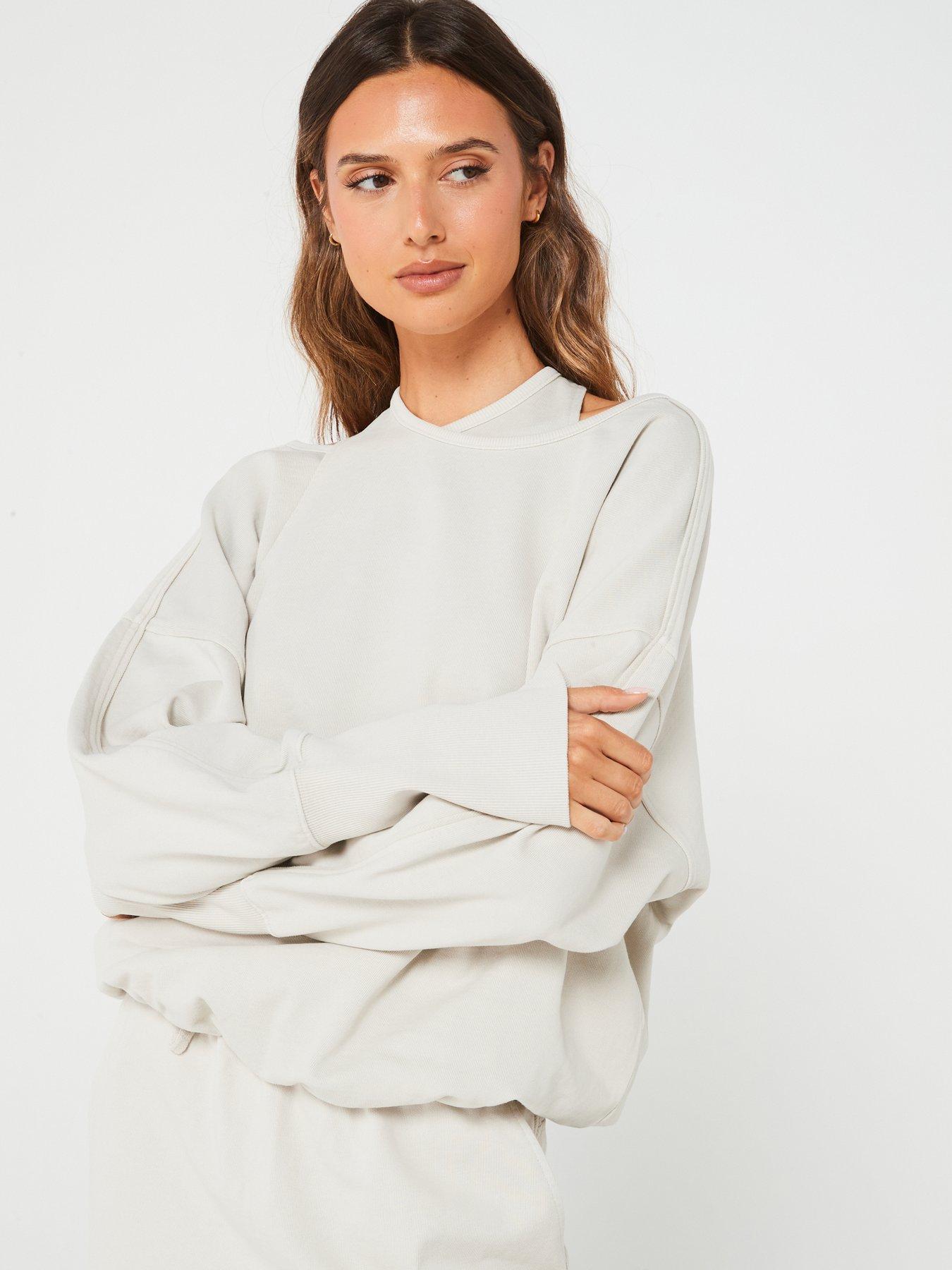 BOSS Ecrossed Cross Over Detail Sweat - Grey | Very Ireland