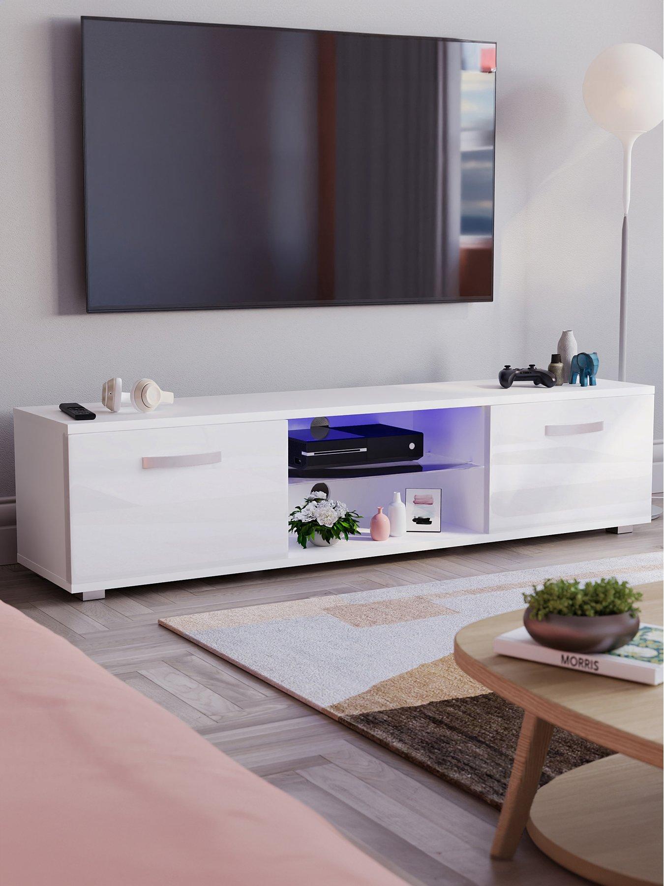 Vida Designs Cosmo 2 Door TV Unit with LED Lighting - fits up to 70 ...