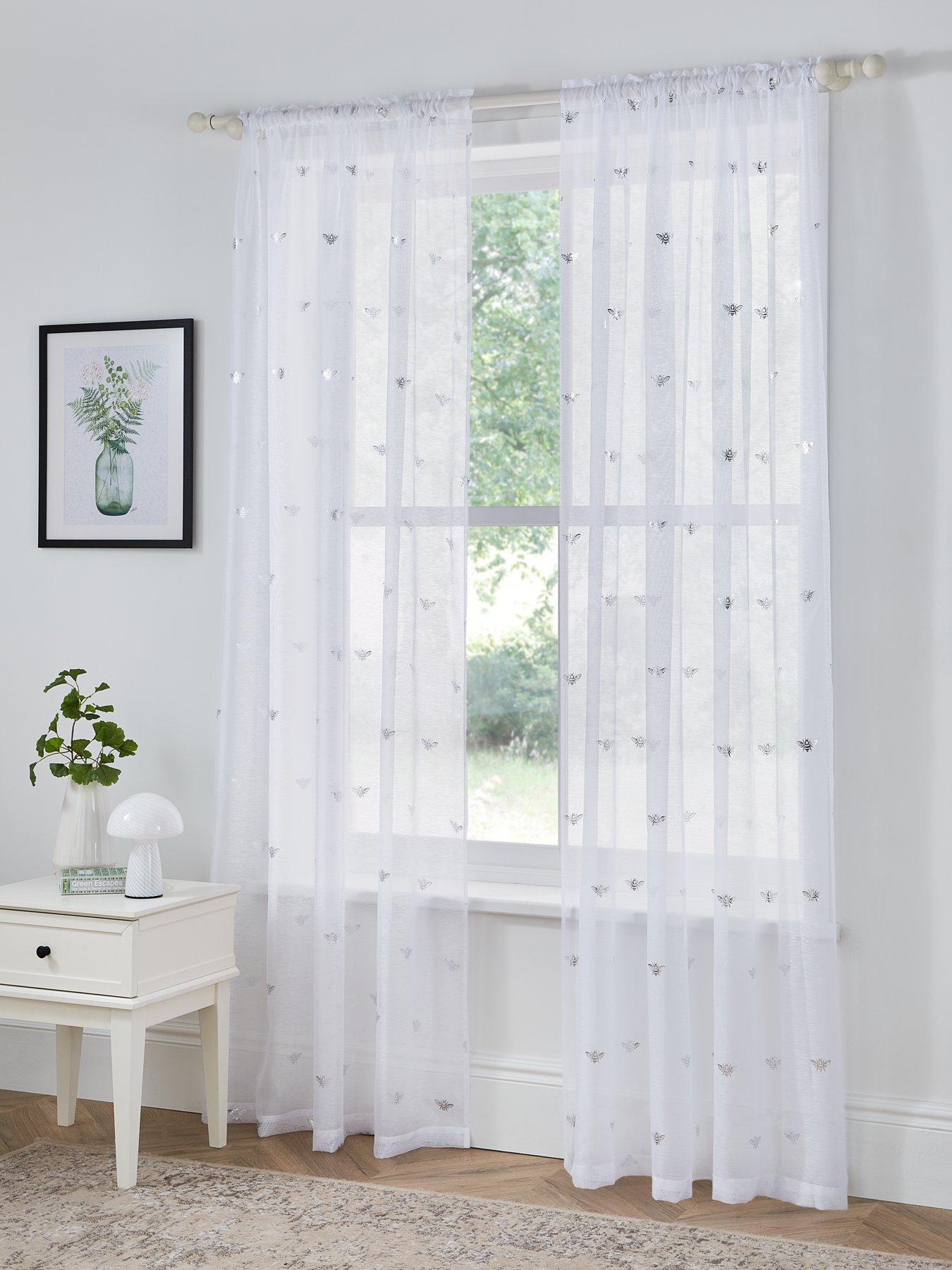 Bee Slot Top Voile Curtains