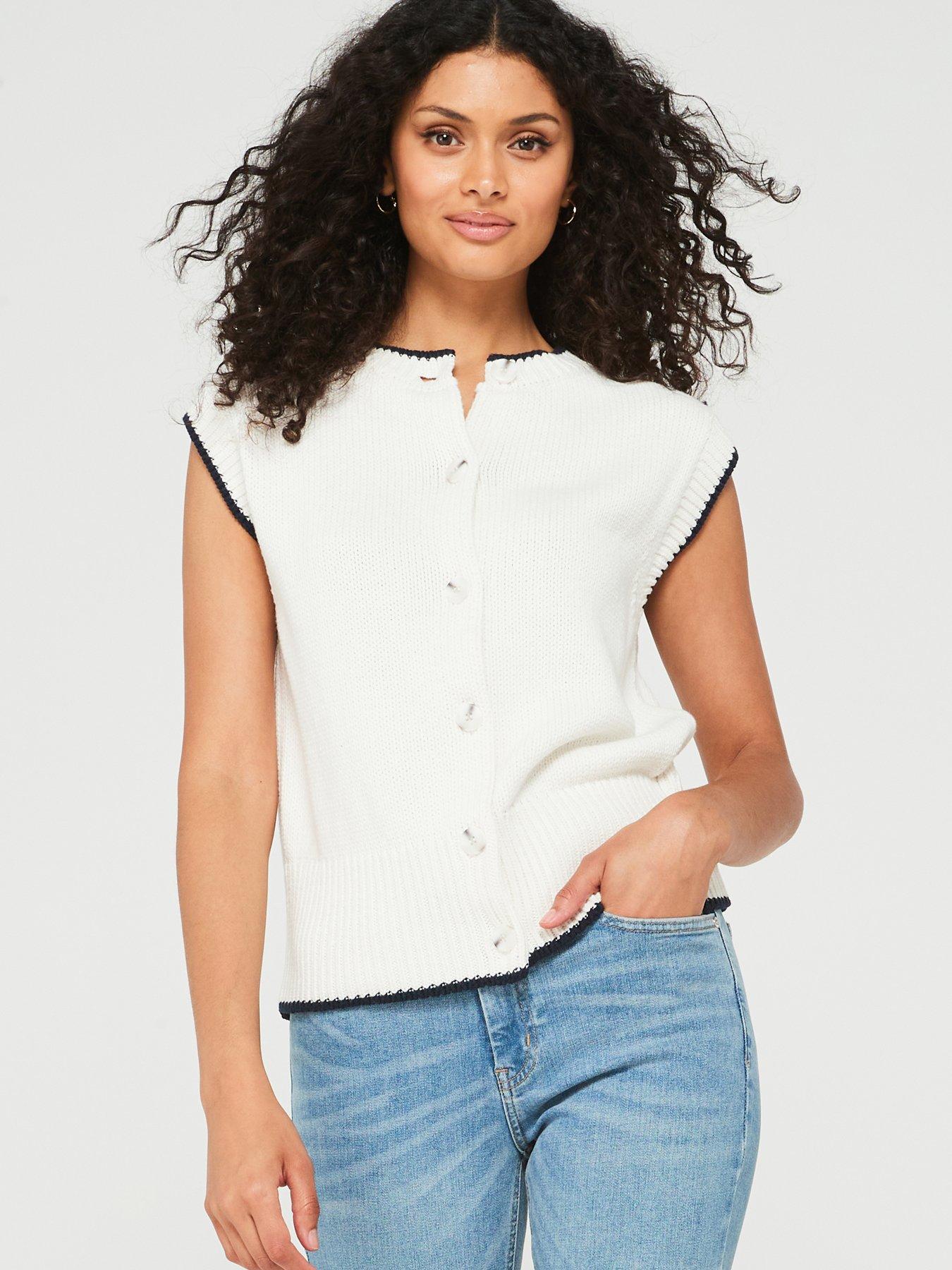Mint Velvet Ivory Cotton Tipped Tabard | Very Ireland