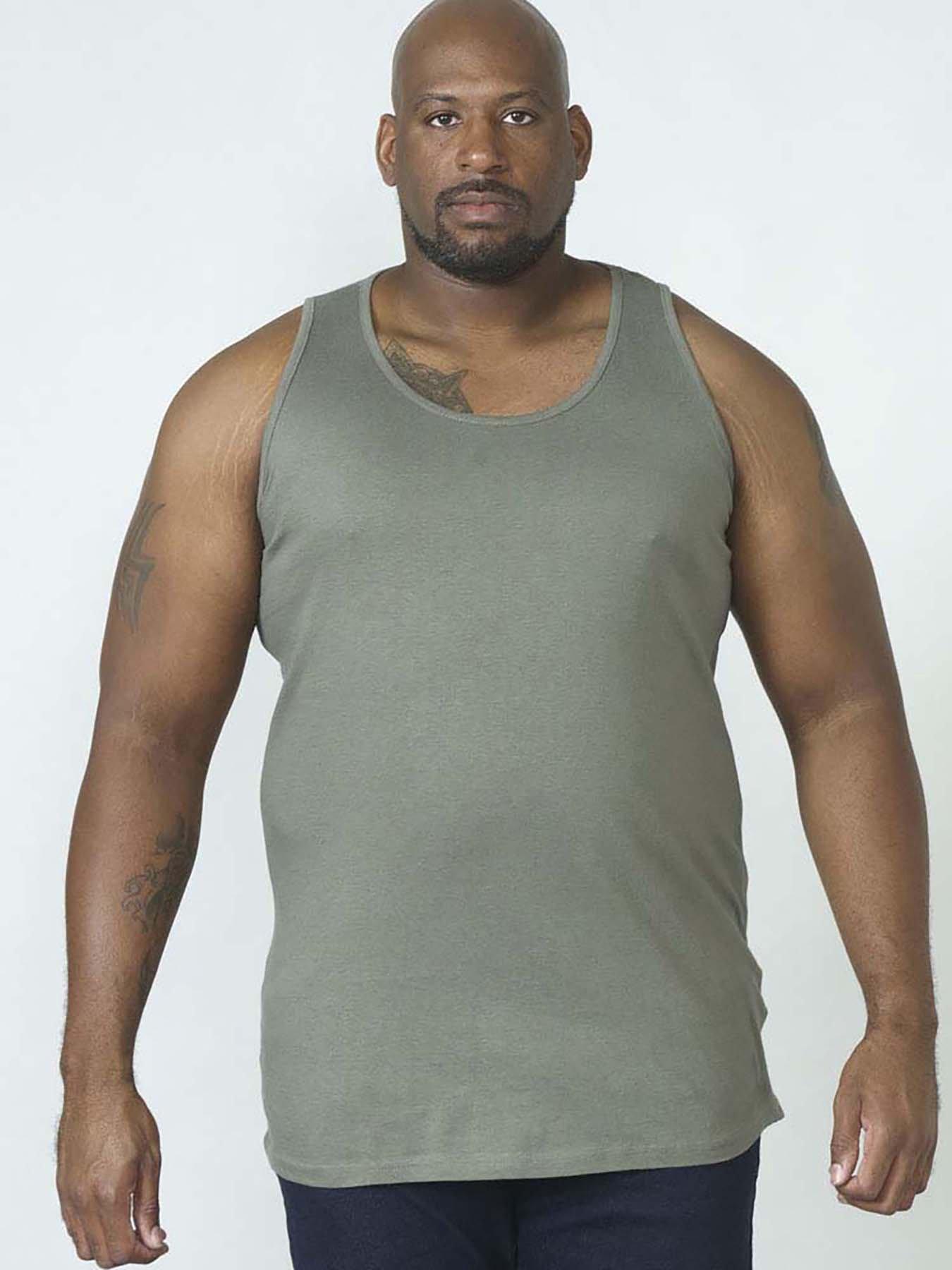 D555 D555 Fabio Muscle Vest - Khaki | Very Ireland