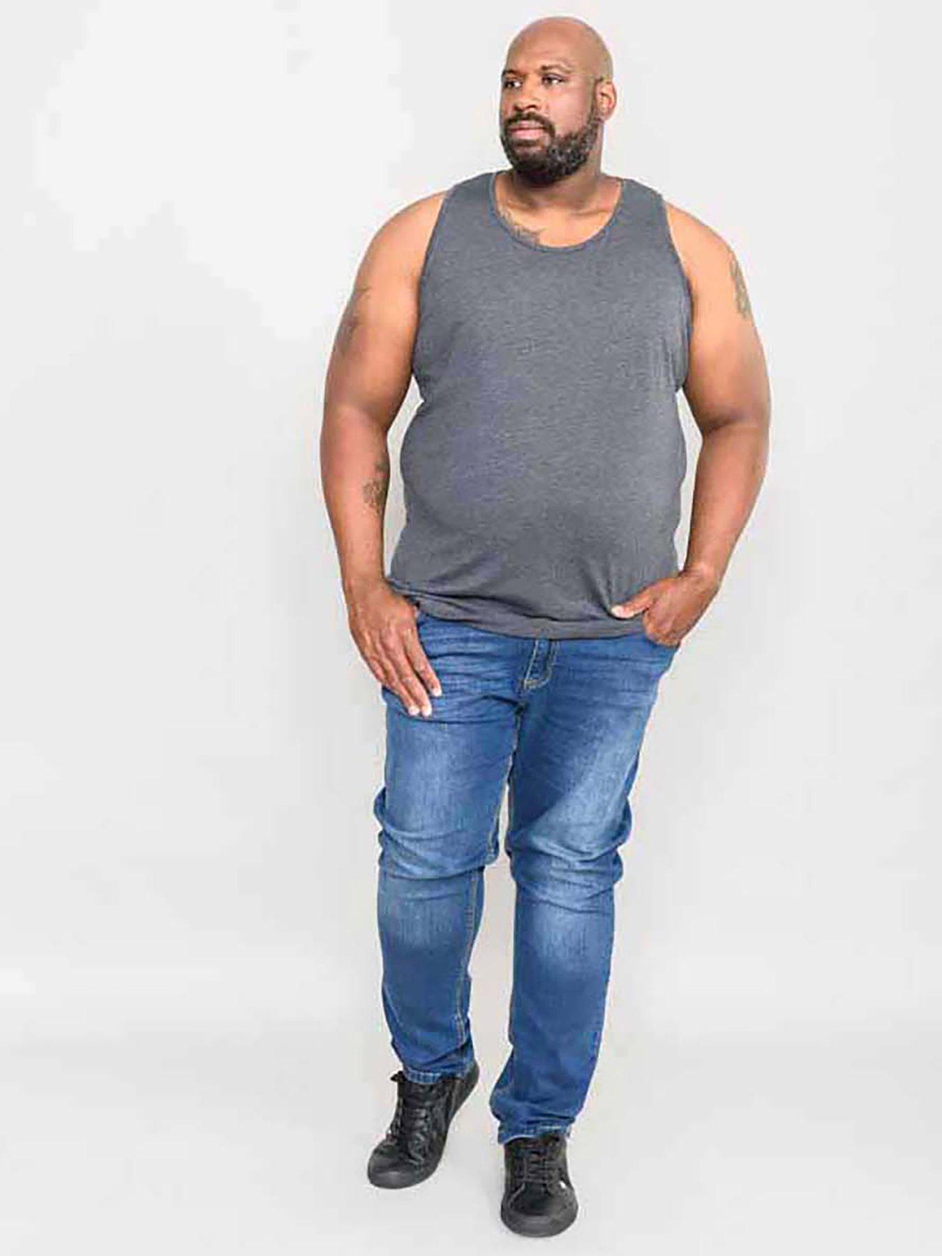 D555 D555 Fabio Muscle Vest - Charcoal Melange | Very Ireland