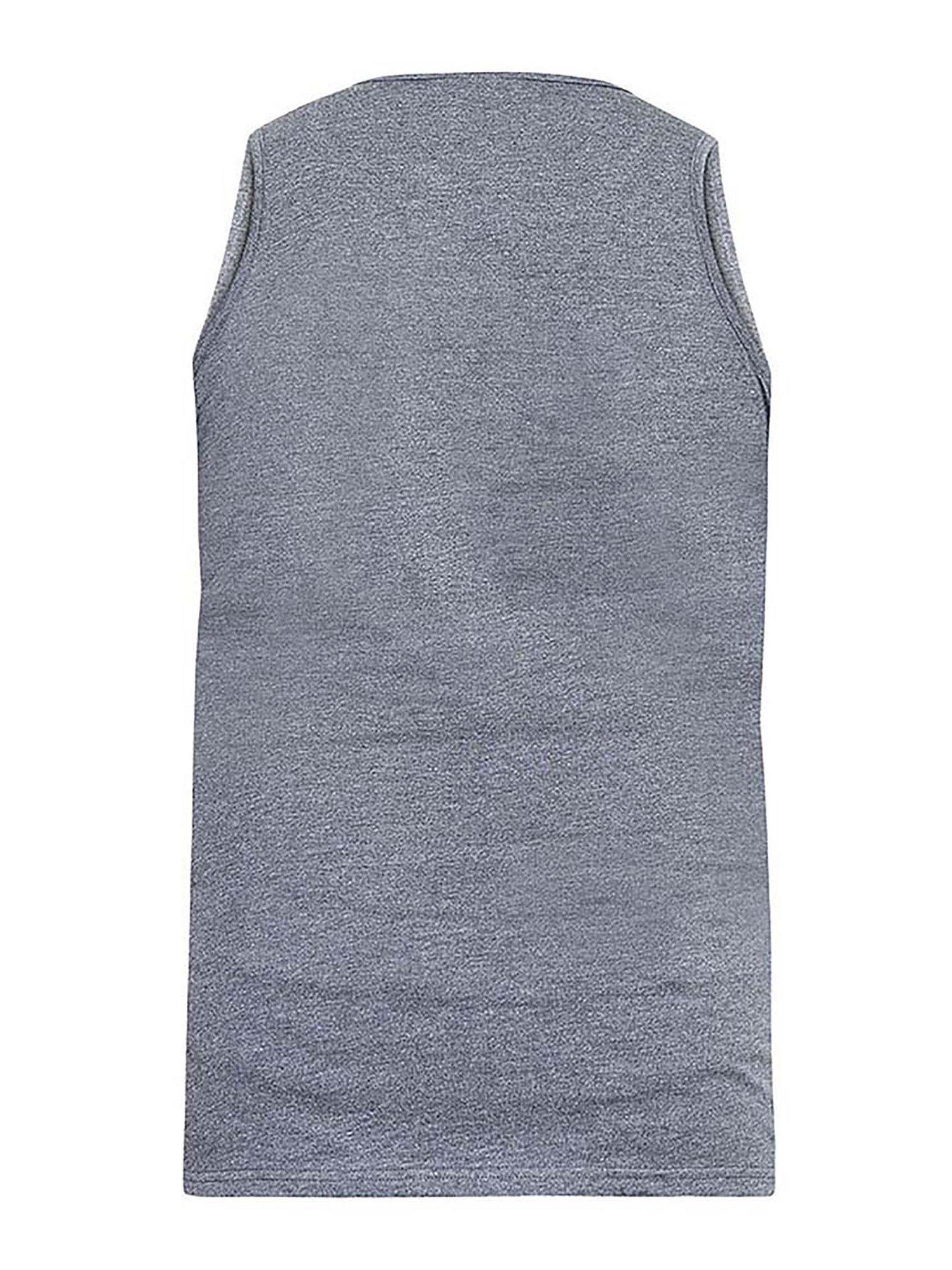 D555 D555 Fabio Muscle Vest - Charcoal Melange | Very Ireland