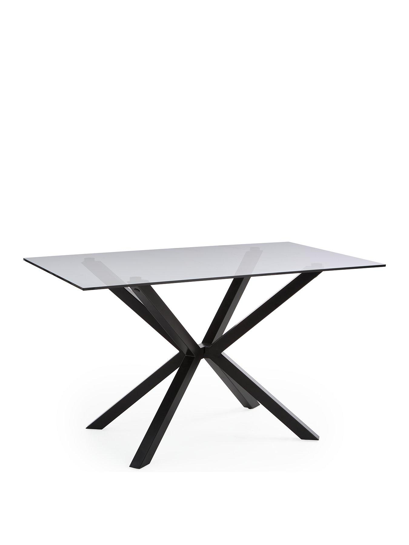 The Very Collection Chopstick 130 cm Rectangular Glass Top Dining Table ...