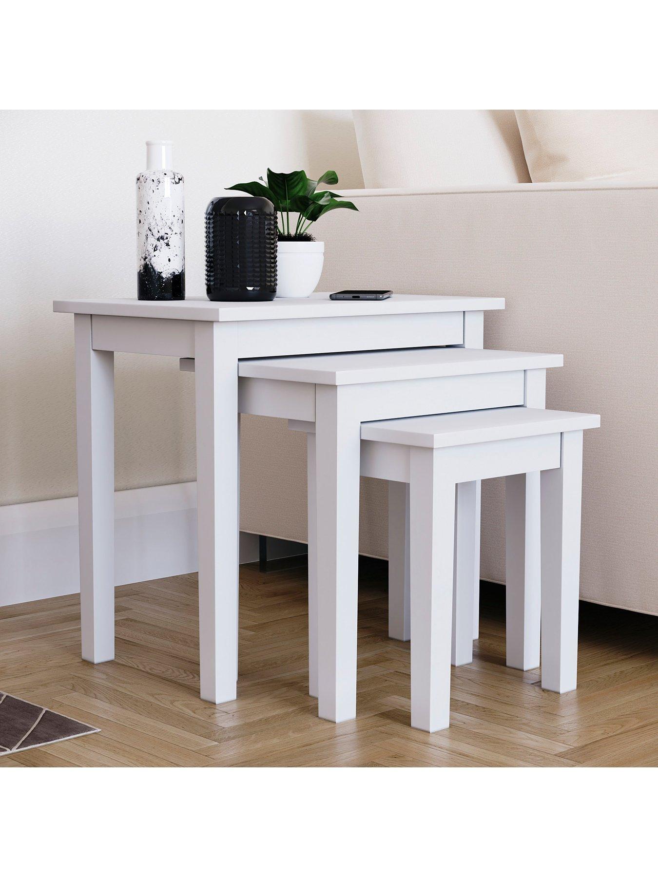 Vida Designs Yorkshire Nest Of 3 Tables - White | Very Ireland