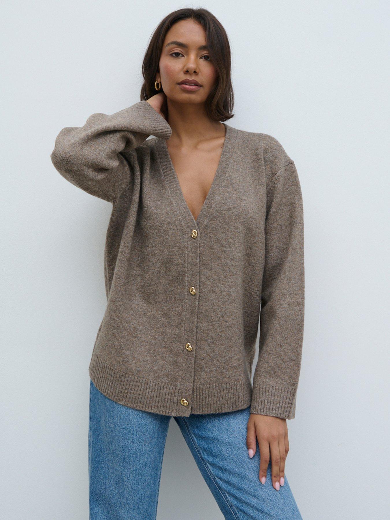 Pretty Lavish Felicity Knot Shank Cardigan - Beige | Very Ireland