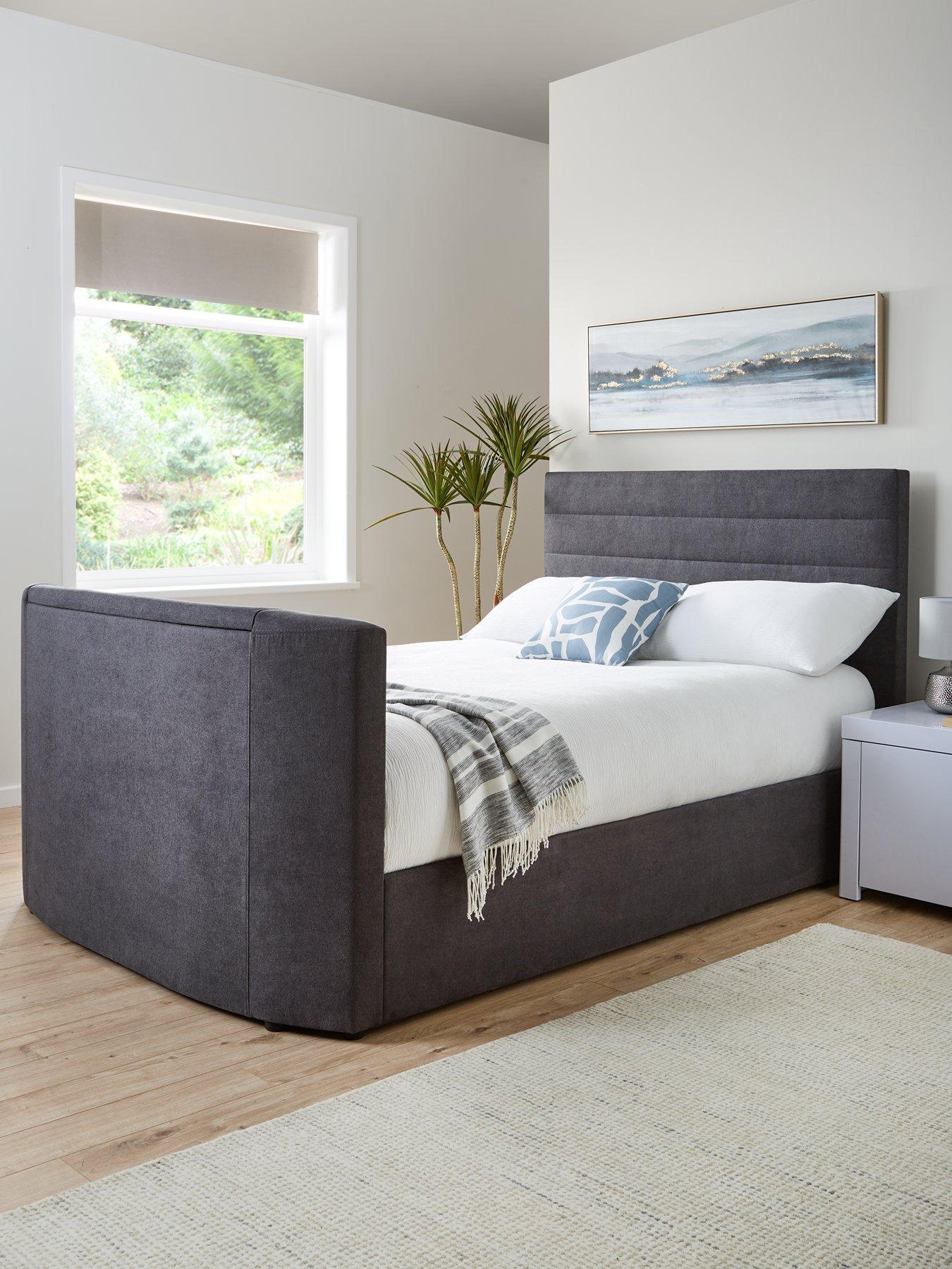 Very Home Kingsley Faux Leather TV Bed Frame with Mattress Options Buy SAVE fits up to 32 inch TV Very Ireland