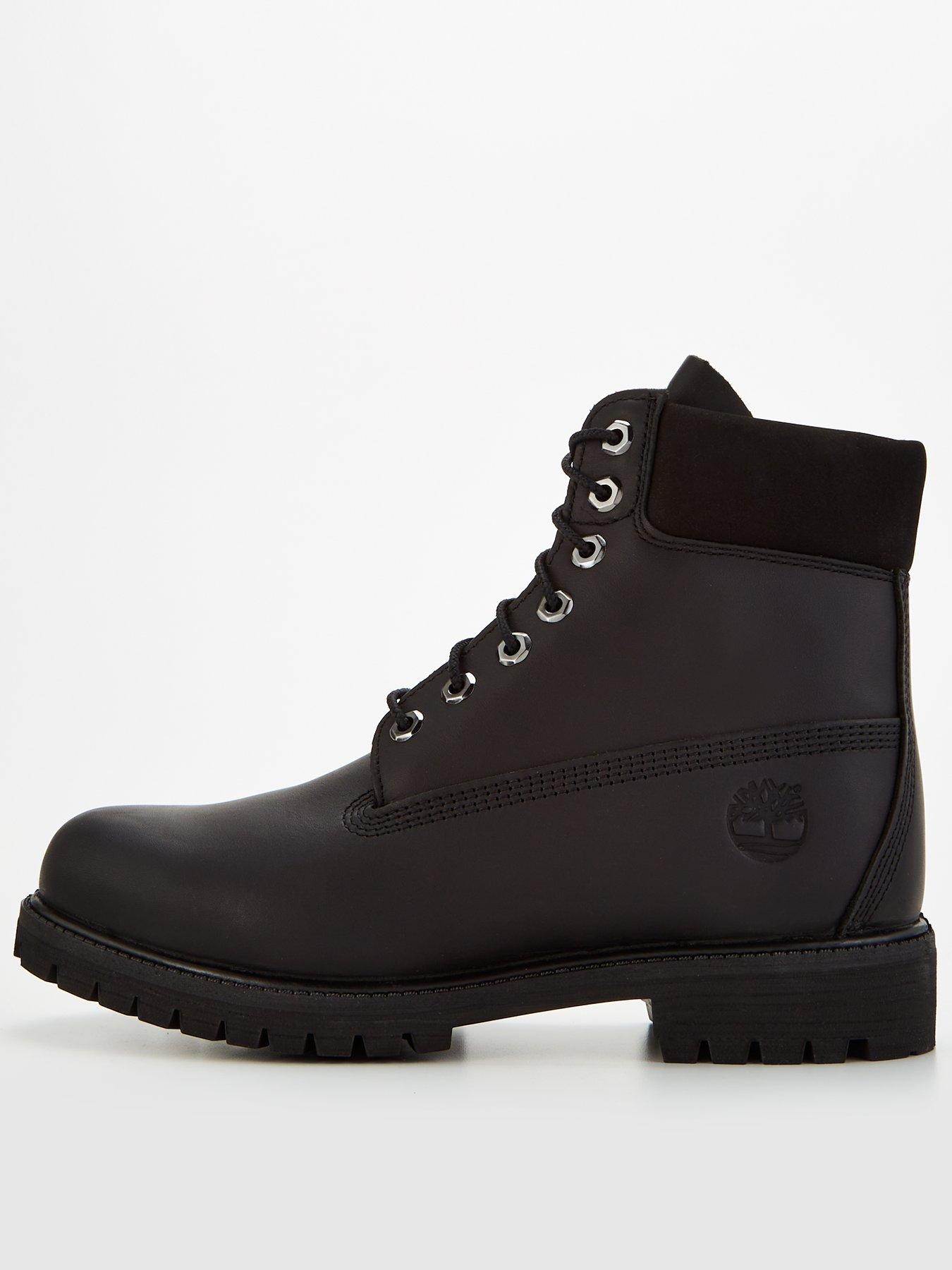 Timberland Premium 6 Inch Waterproof Leather Lace Up Boots - Black ...