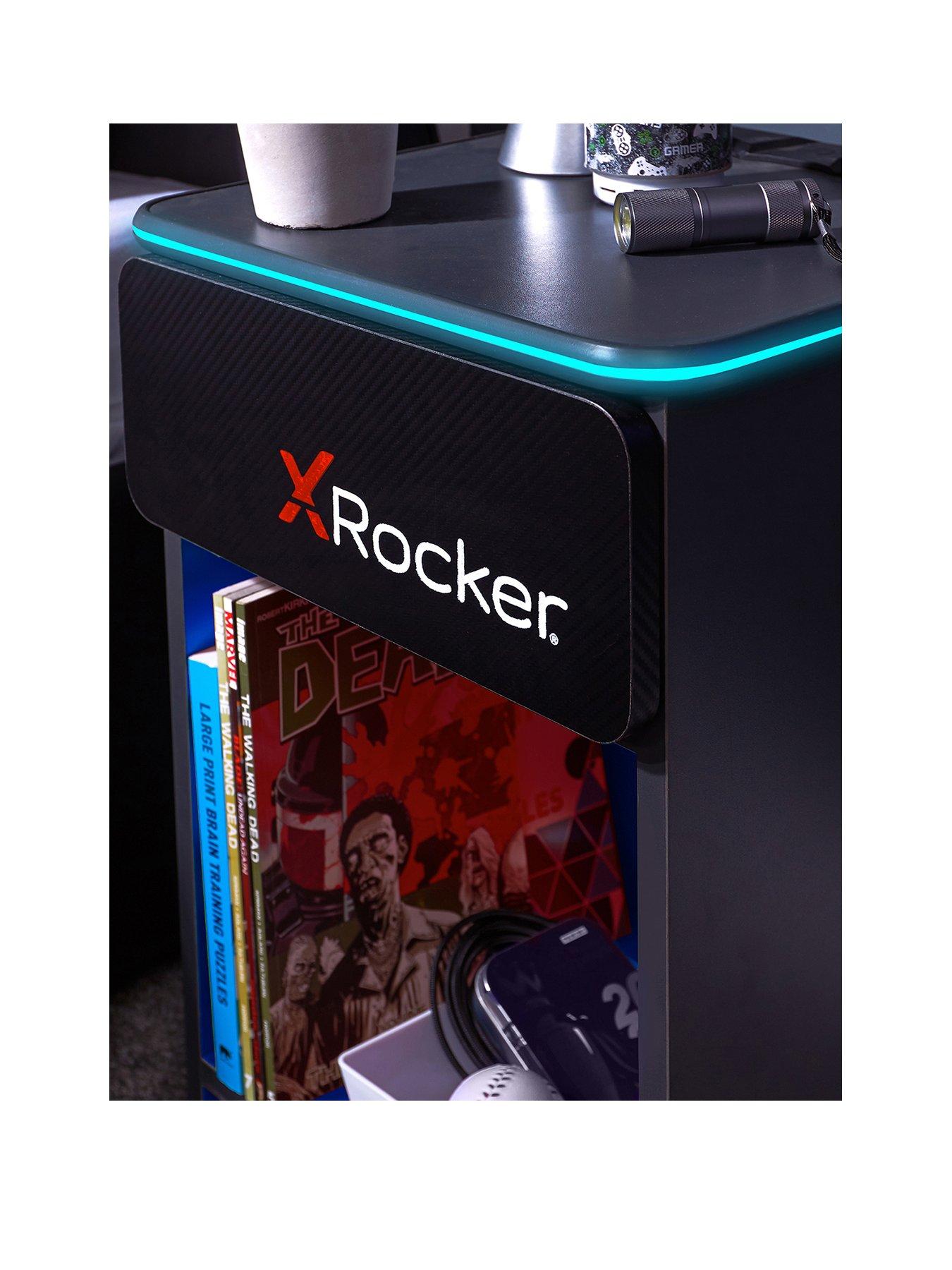 X Rocker Carbon-tek Bedside Table with Wireless Charging and Neo Fibre ...