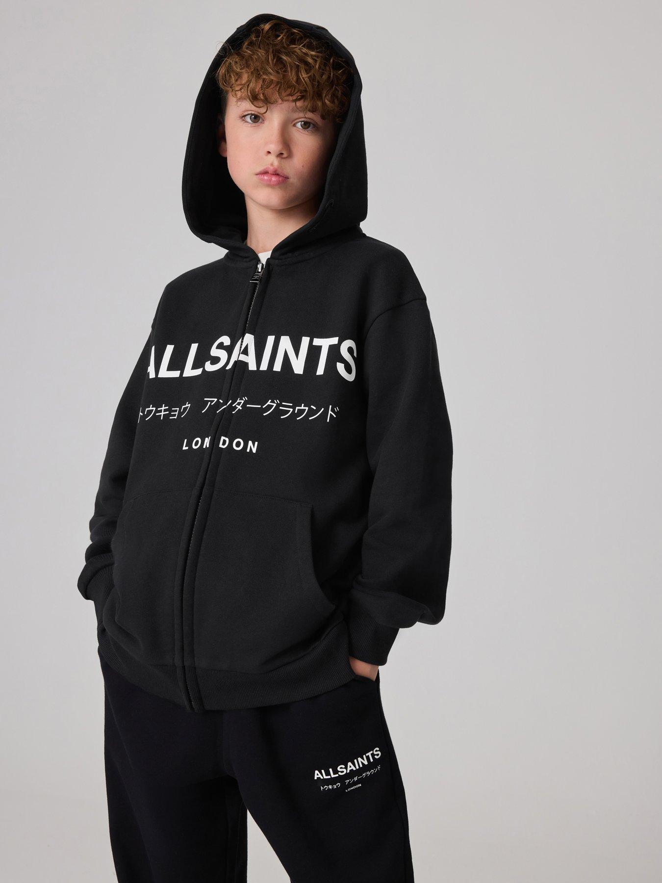 smALLSAINTS All Saints Kids Underground Logo Zip Through Hooded Jacket ...