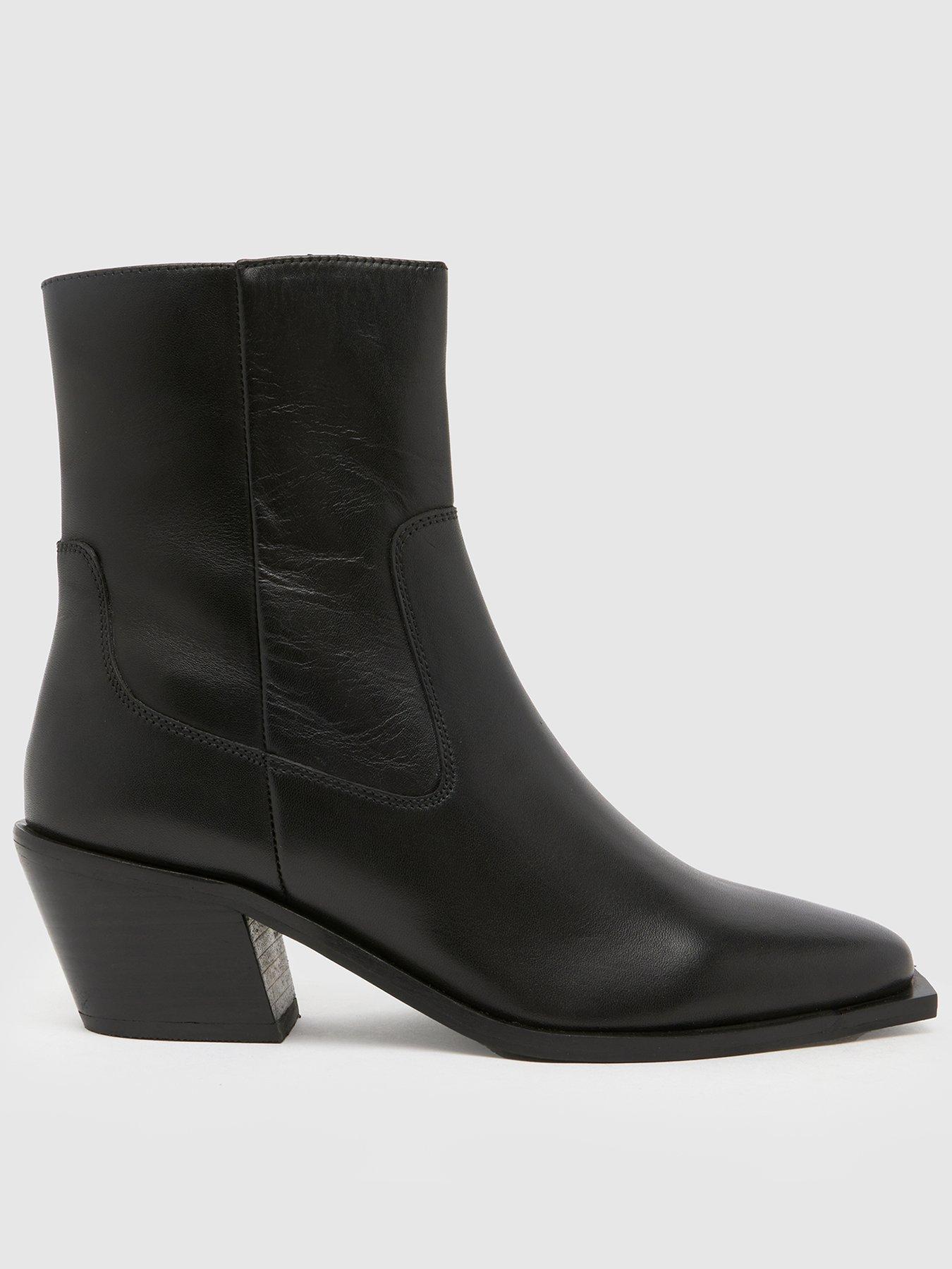 Schuh Briar Leather Western Boot - Black | Very Ireland