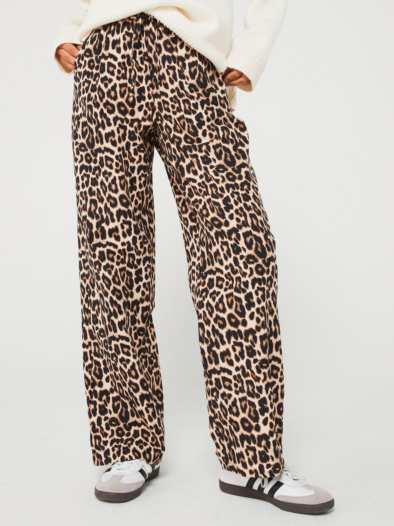 Only Leopard Print Woven Pant - Black | Very Ireland