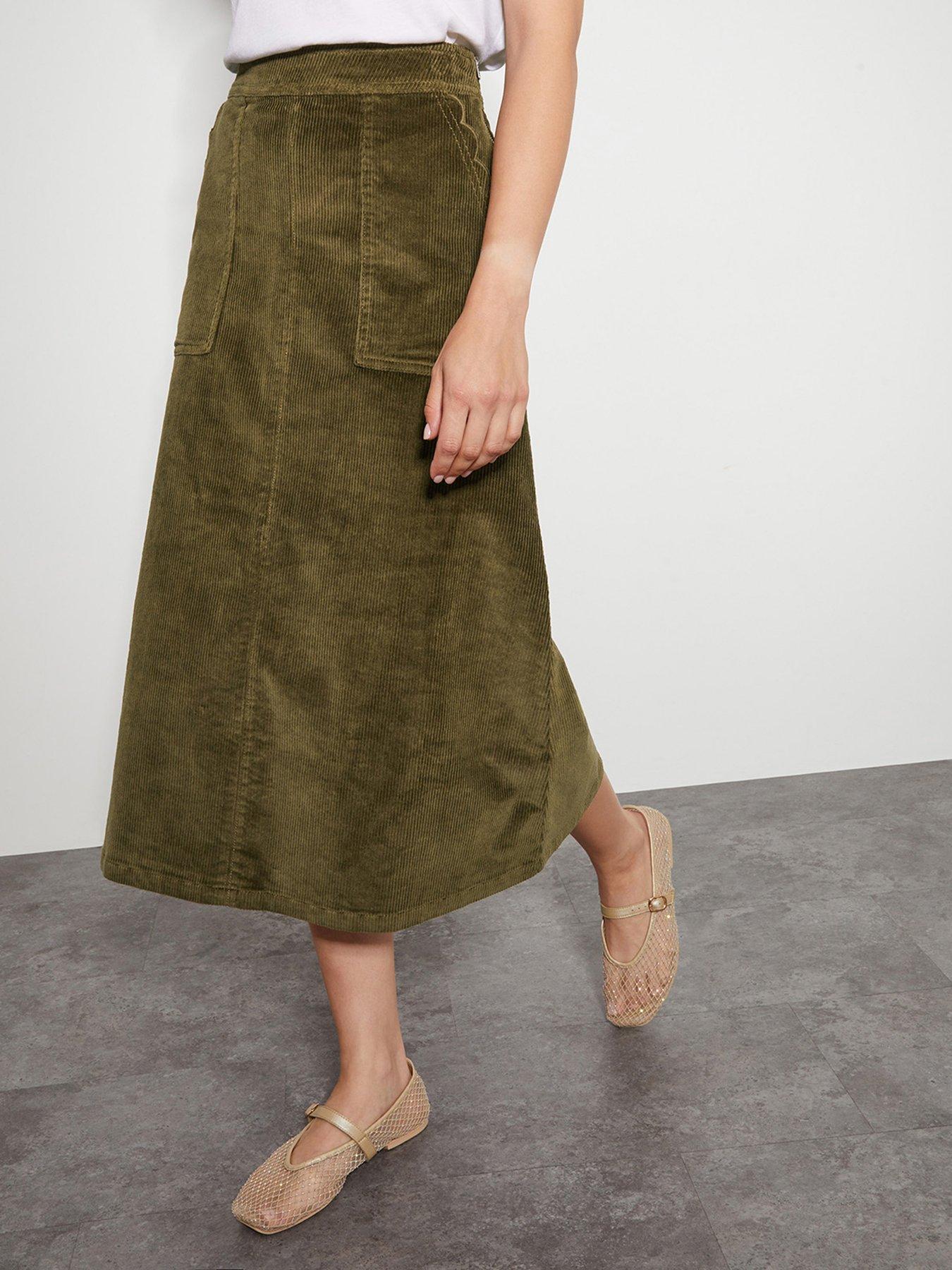 Corduroy midi skirt store