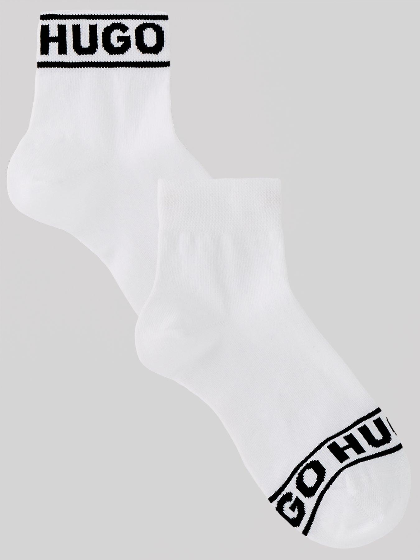 HUGO 2 Pack Logo Trainer Sock - White | Very Ireland