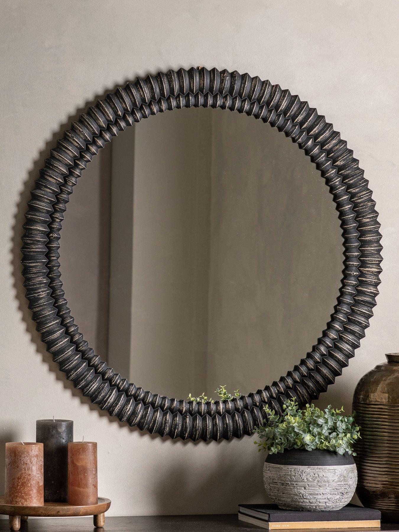 Gallery Pimlico Round Mirror Black 900mm | Very Ireland