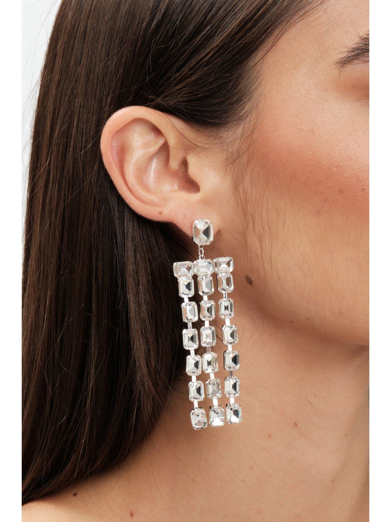 Crystal drop earrings store