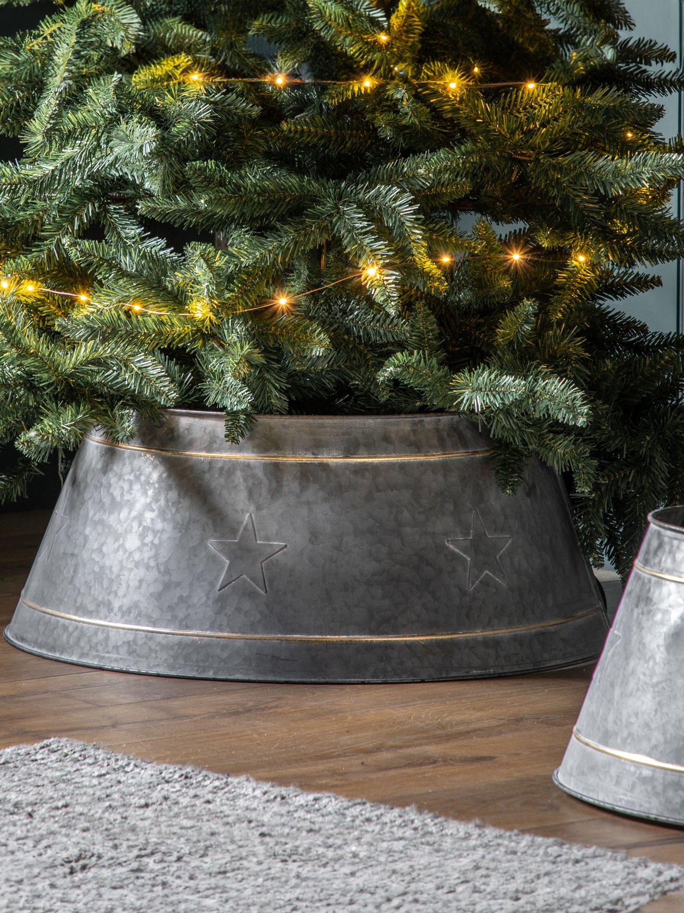 Gallery Starry Tree Skirt Large Grey/Gold | Very Ireland