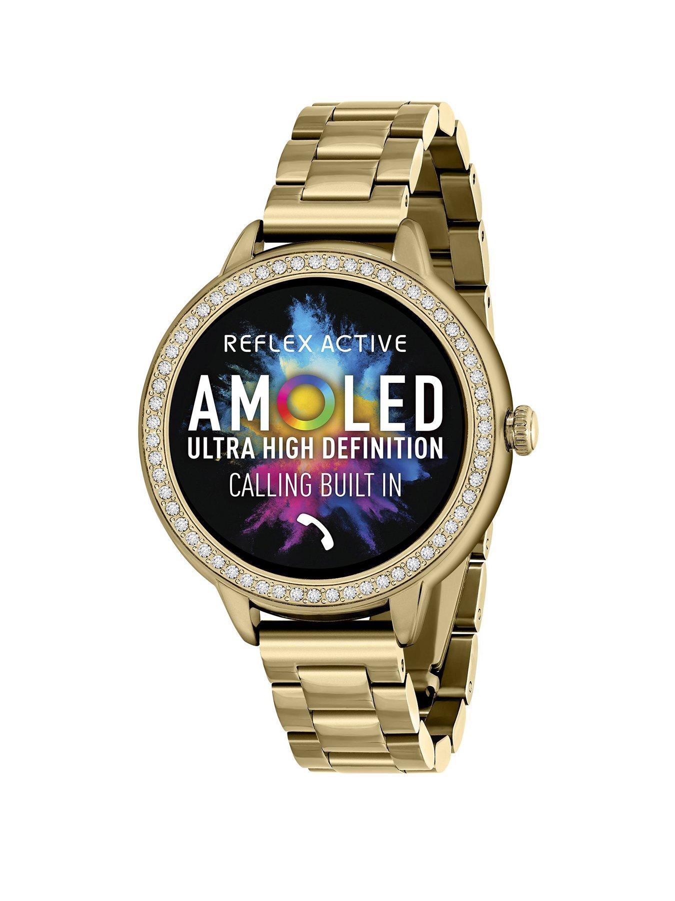 Reflex Active Reflex Active Series 41 Stone Set Gold Bracelet Amoled ...