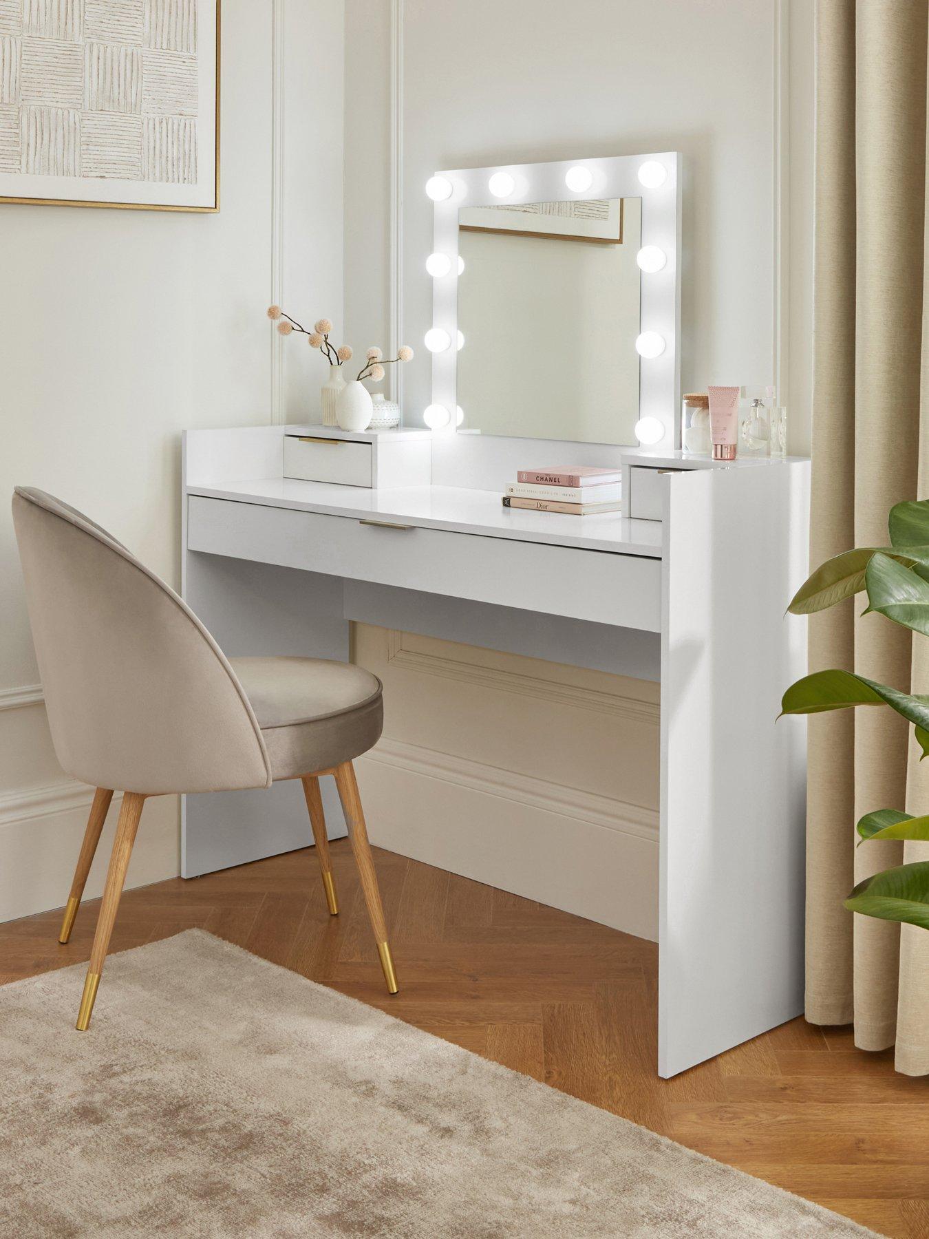 Desk with mirror attached store
