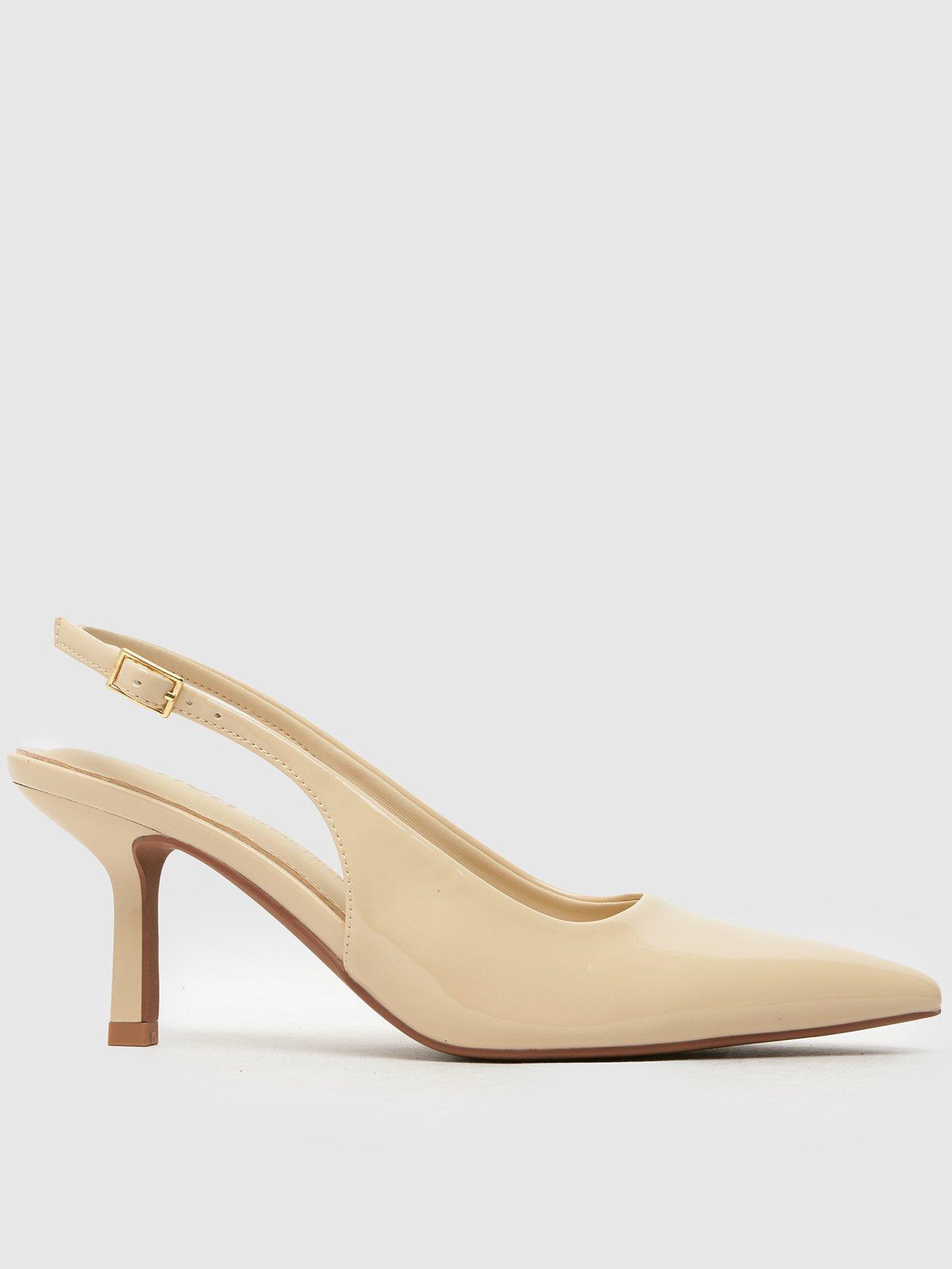 SCHUH Selene Sling Back Heels - Natural | Very Ireland