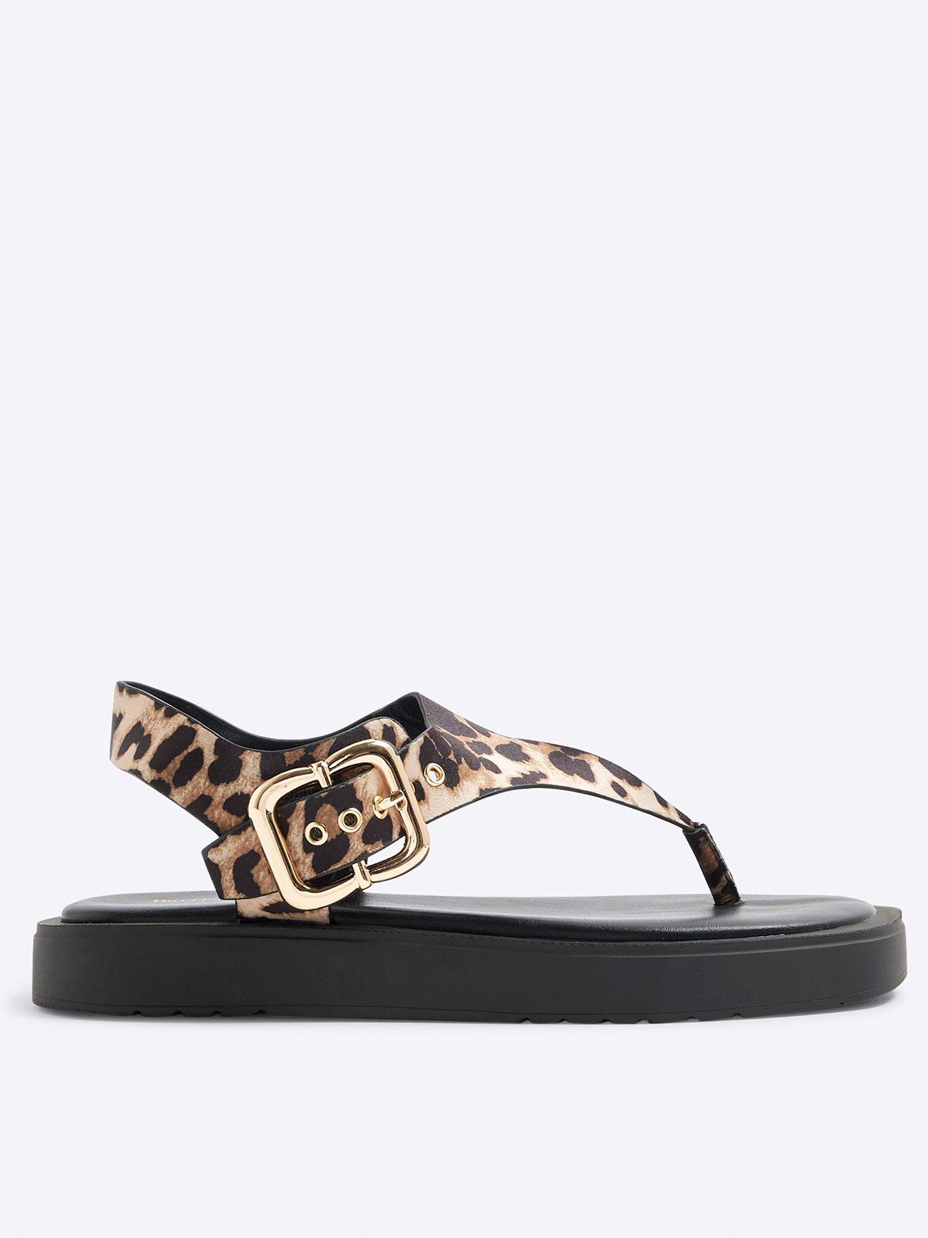 River Island Toe Thong Footbed - Dark Beige | Very Ireland