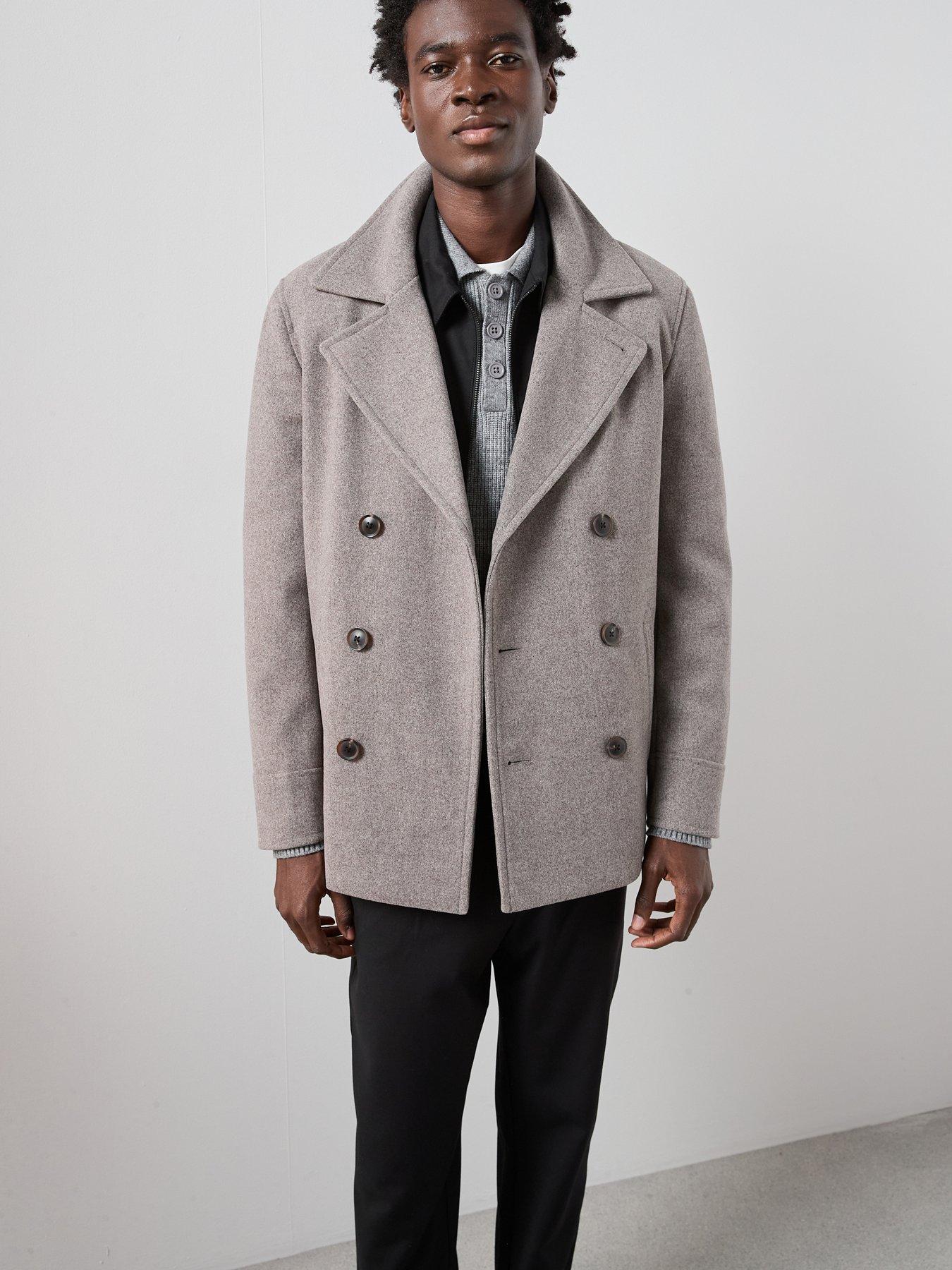 The Very Collection Double Breasted Peacoat - Beige | Very Ireland