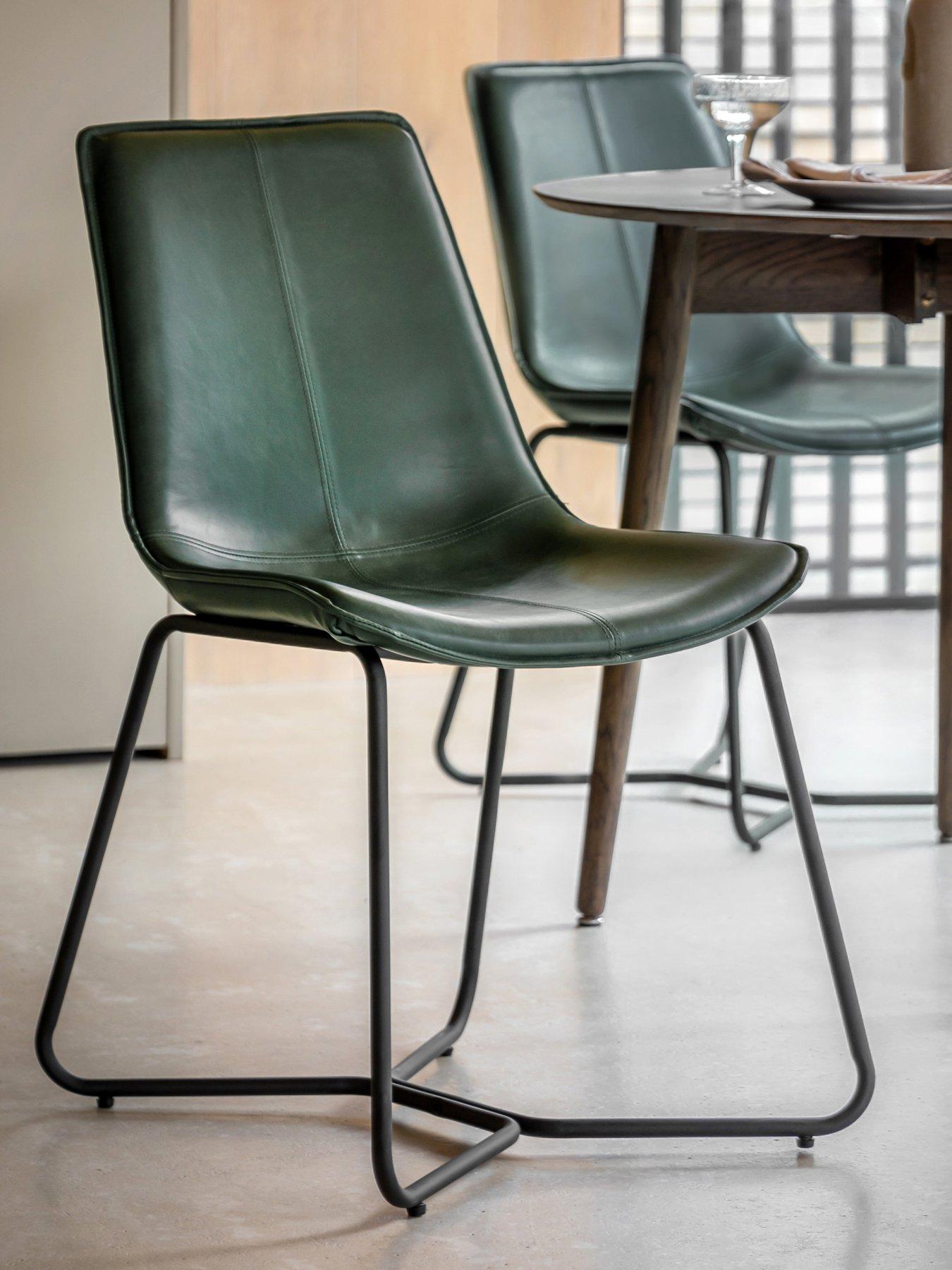 Gallery Direct Set of 2 Erik Green Dining Chairs | Very Ireland