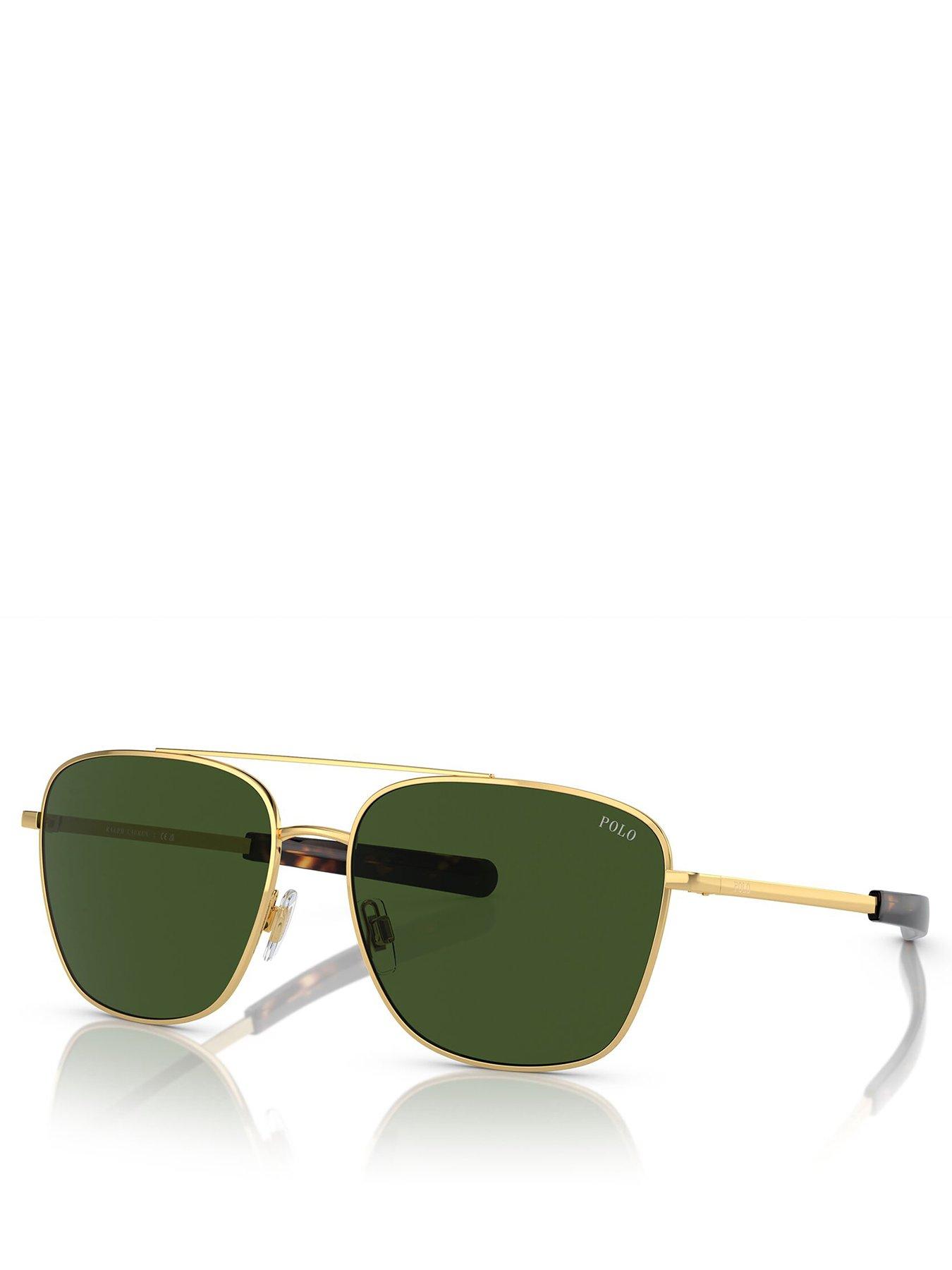 Polo Ralph Lauren 0Ph3147 Pilot Sunglasses- Gold/Black | Very Ireland