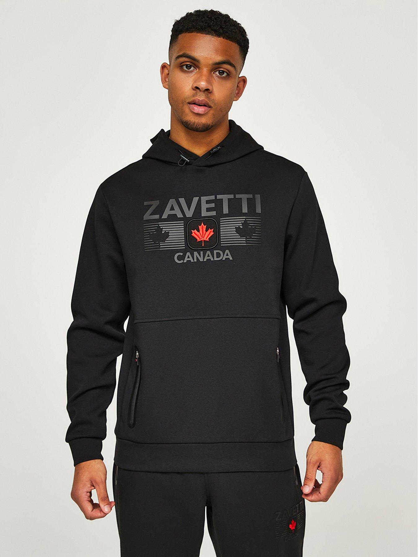 Zavetti Canada Cirico Logo Overhead Hoodie - Black | Very Ireland