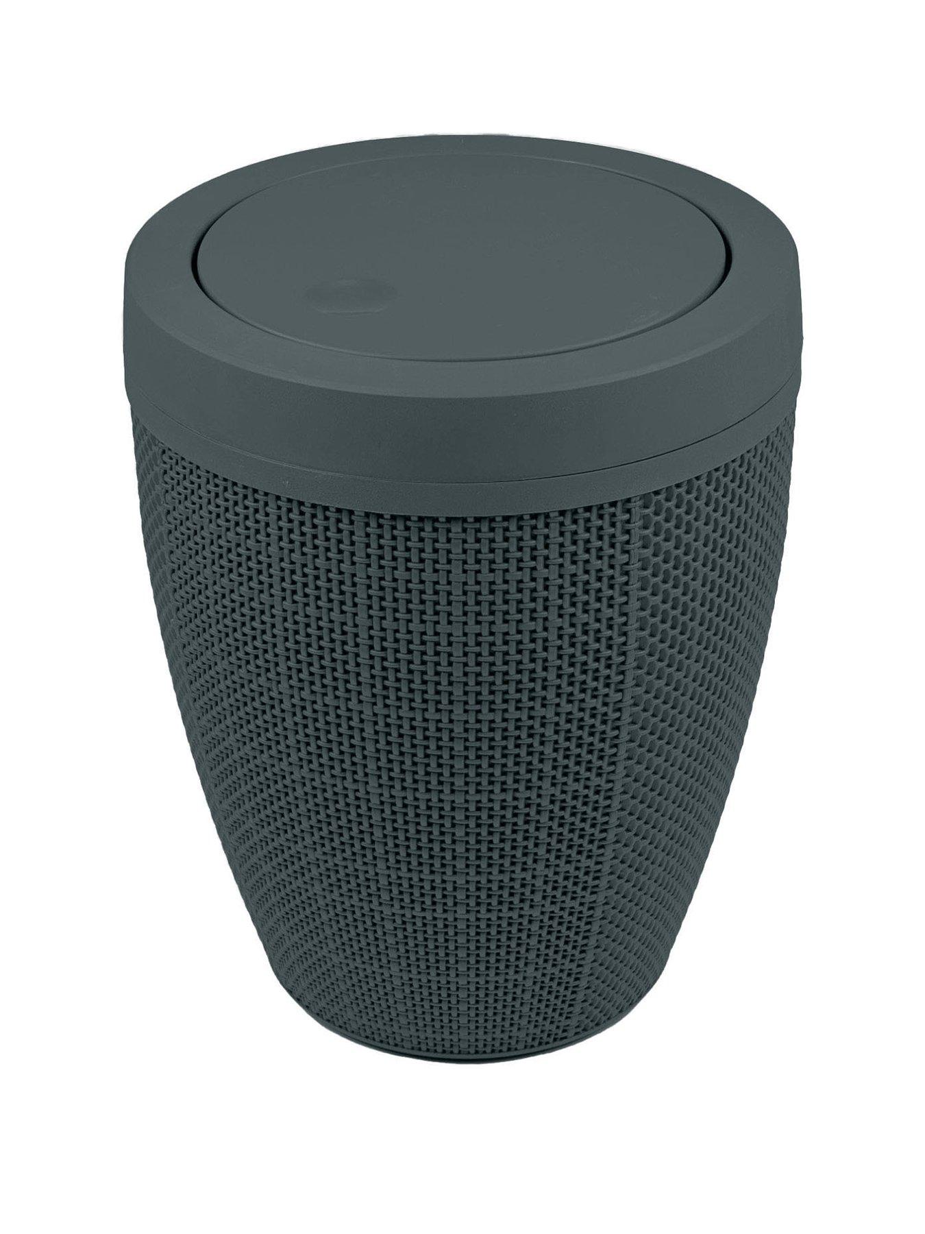Addis Hessian Round Bathroom Swing Bin | Very Ireland