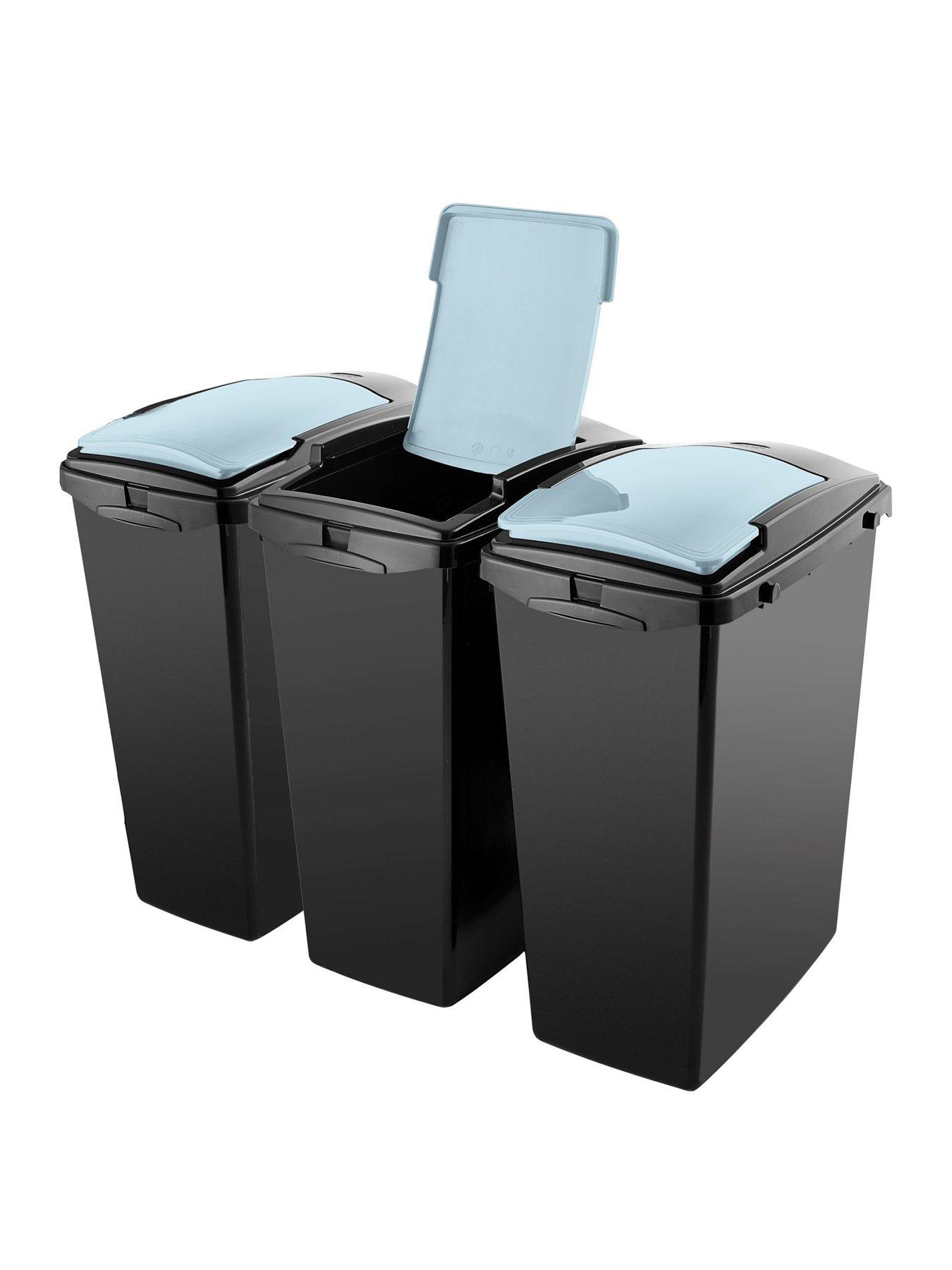 Addis Set of 3 40ltr Recycling Bins - Blue | Very Ireland
