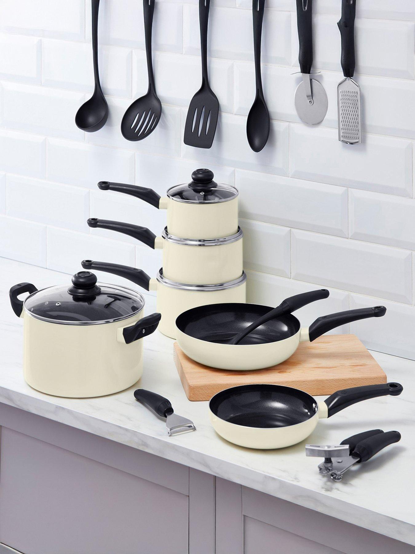 Cookware | Cream | Pan Sets | Kitchen | Home & Garden | Very
