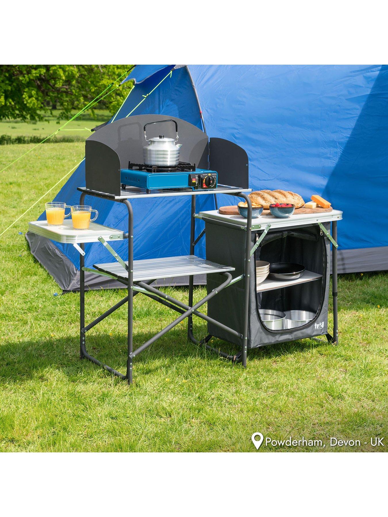 Trail Camping Kitchen Stand with Cupboard & Windshield | Very Ireland