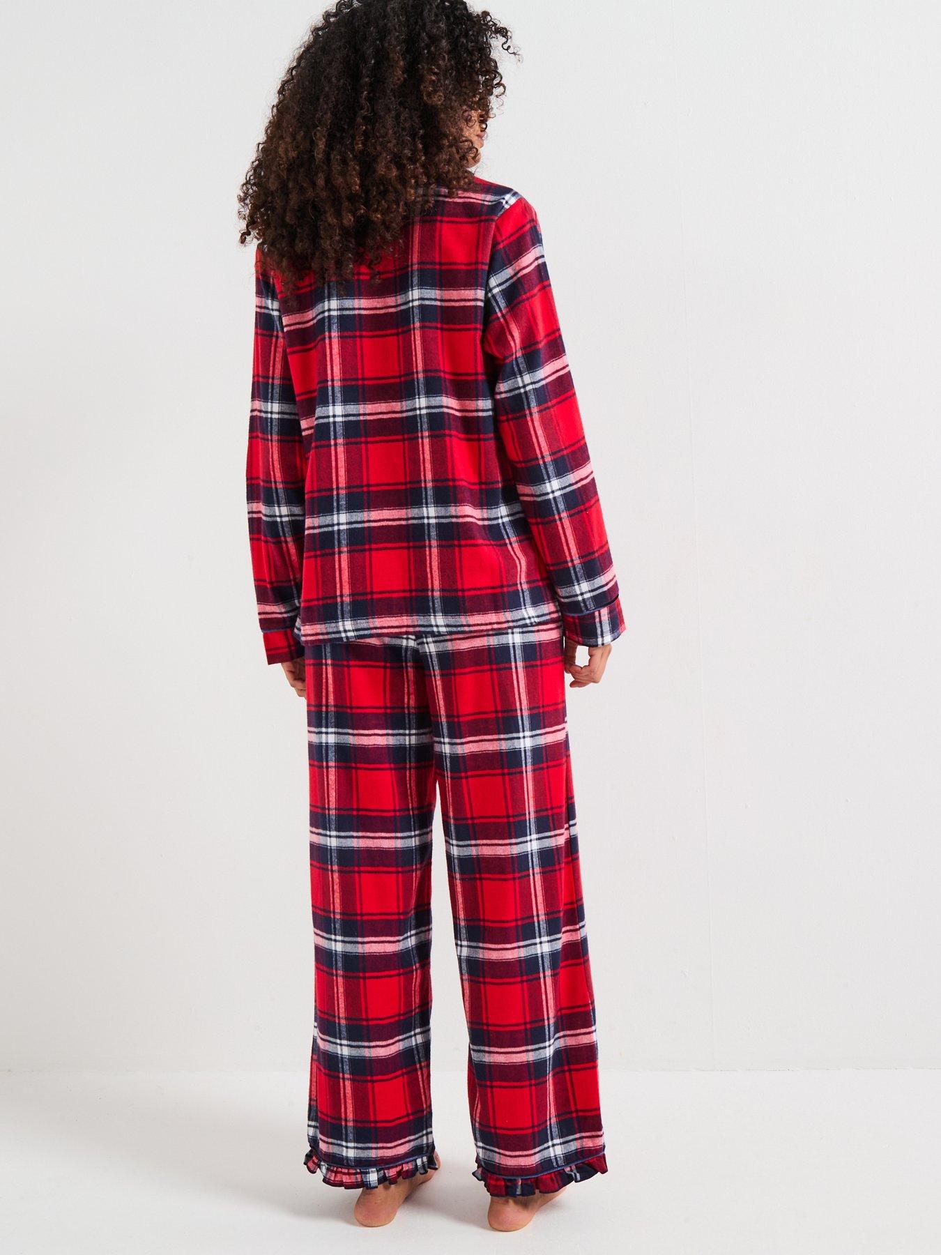 The Very Collection Womens Family Christmas Pyjama Check Flannel Revere ...